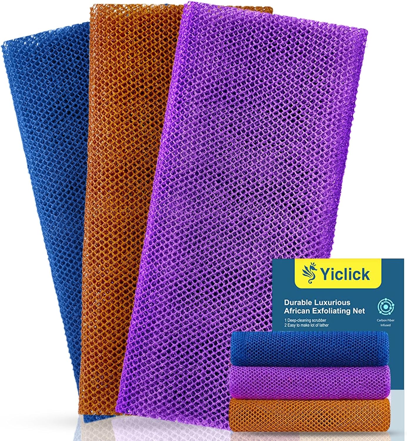 Yiclick Exfoliating African Net Sponge - Exfoliating Body Scrubber ...