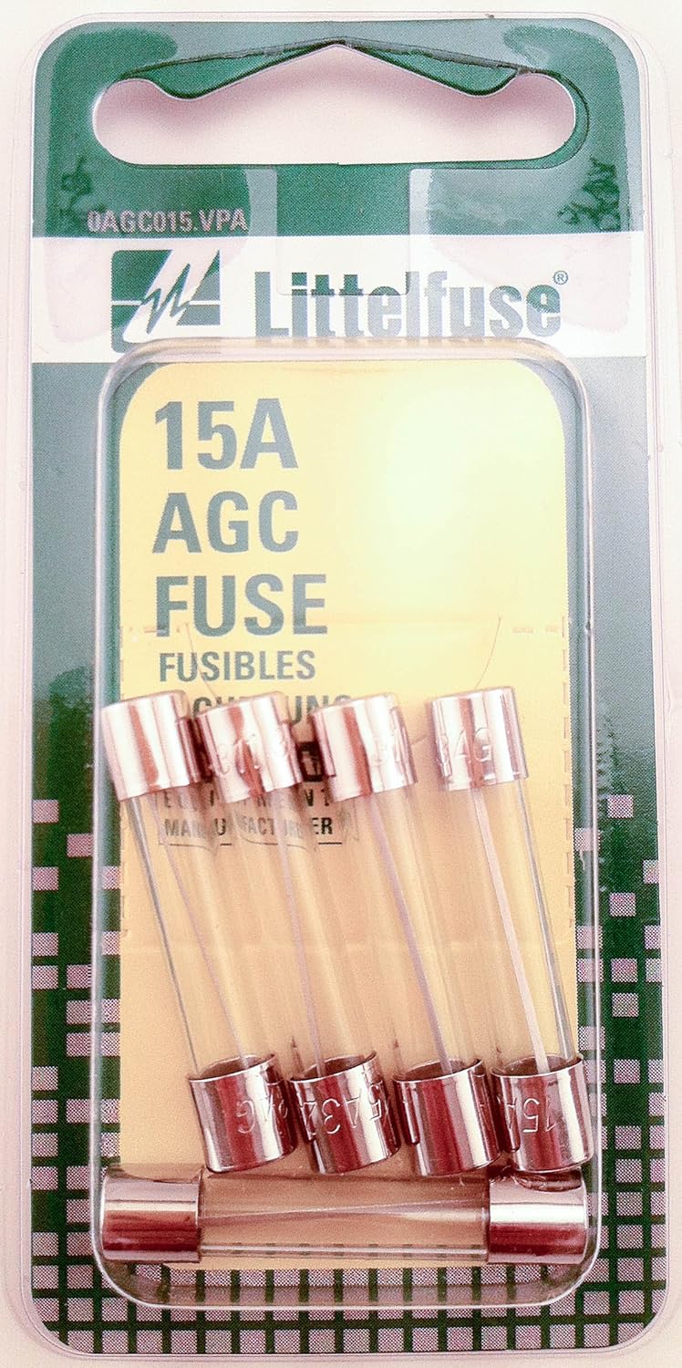 Littelfuse AGC15BP AGC Series 3AG Glass Cartridge Fuse - Pack of 5 : Amazon.in: Home Improvement