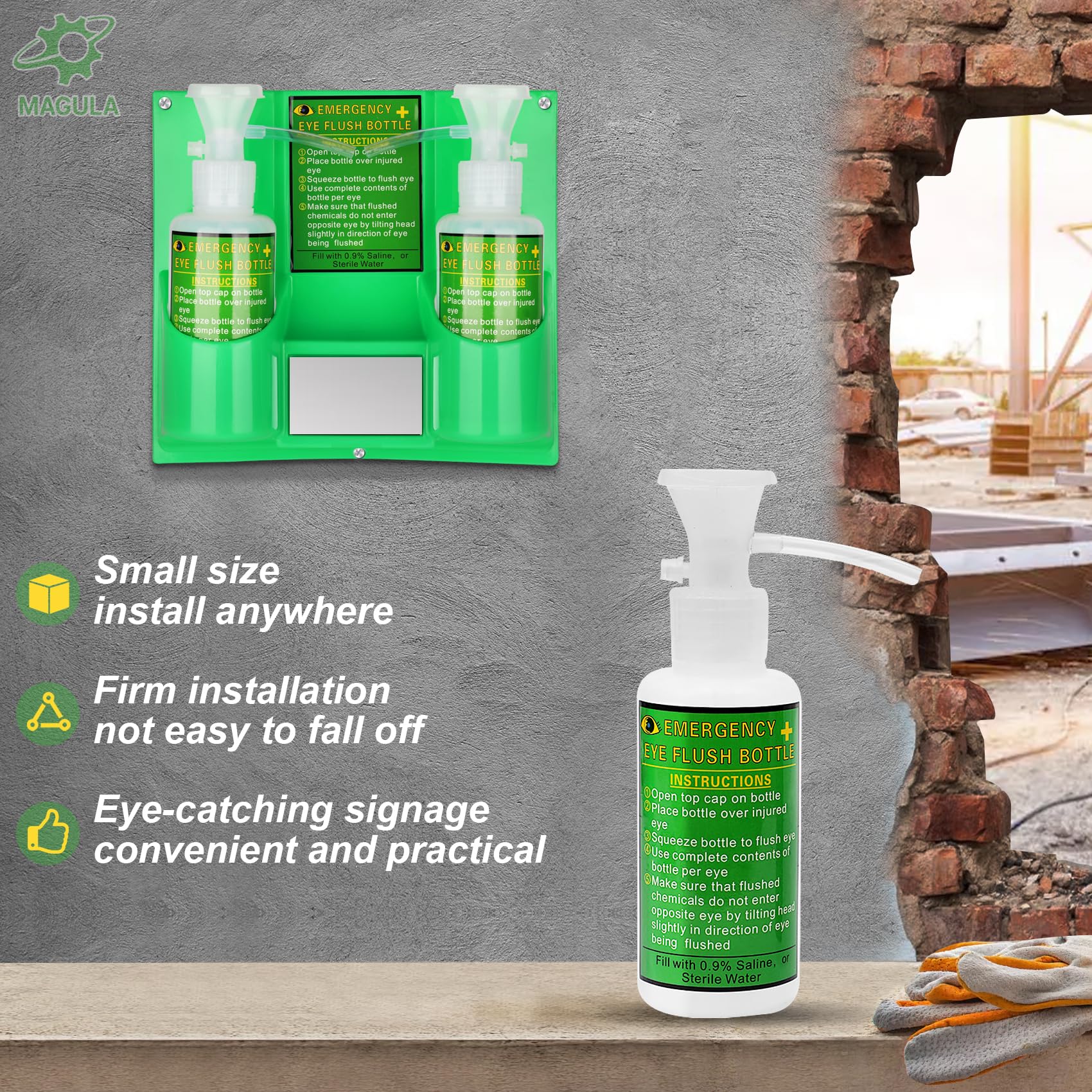 Snapklik.com : Magula 17oz2 Portable Eye Wash Station OSHA-Approved,BPA ...