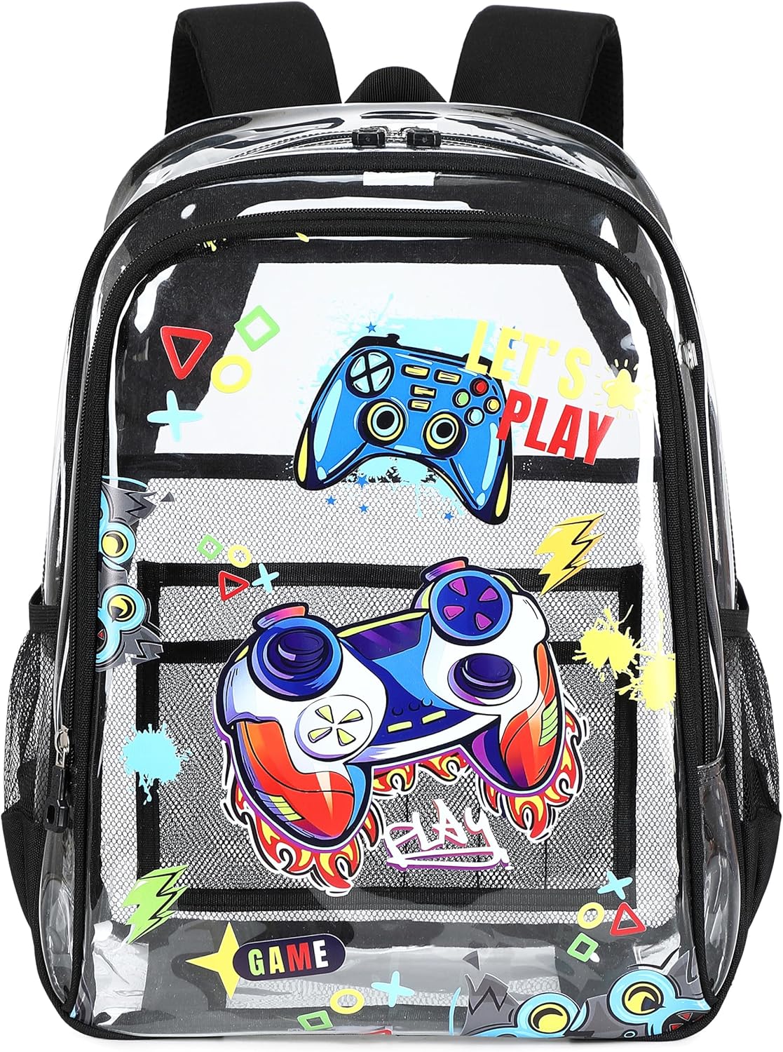 Amazon.com | AO ALI VICTORY Clear Backpack for School,PVC Transparent ...