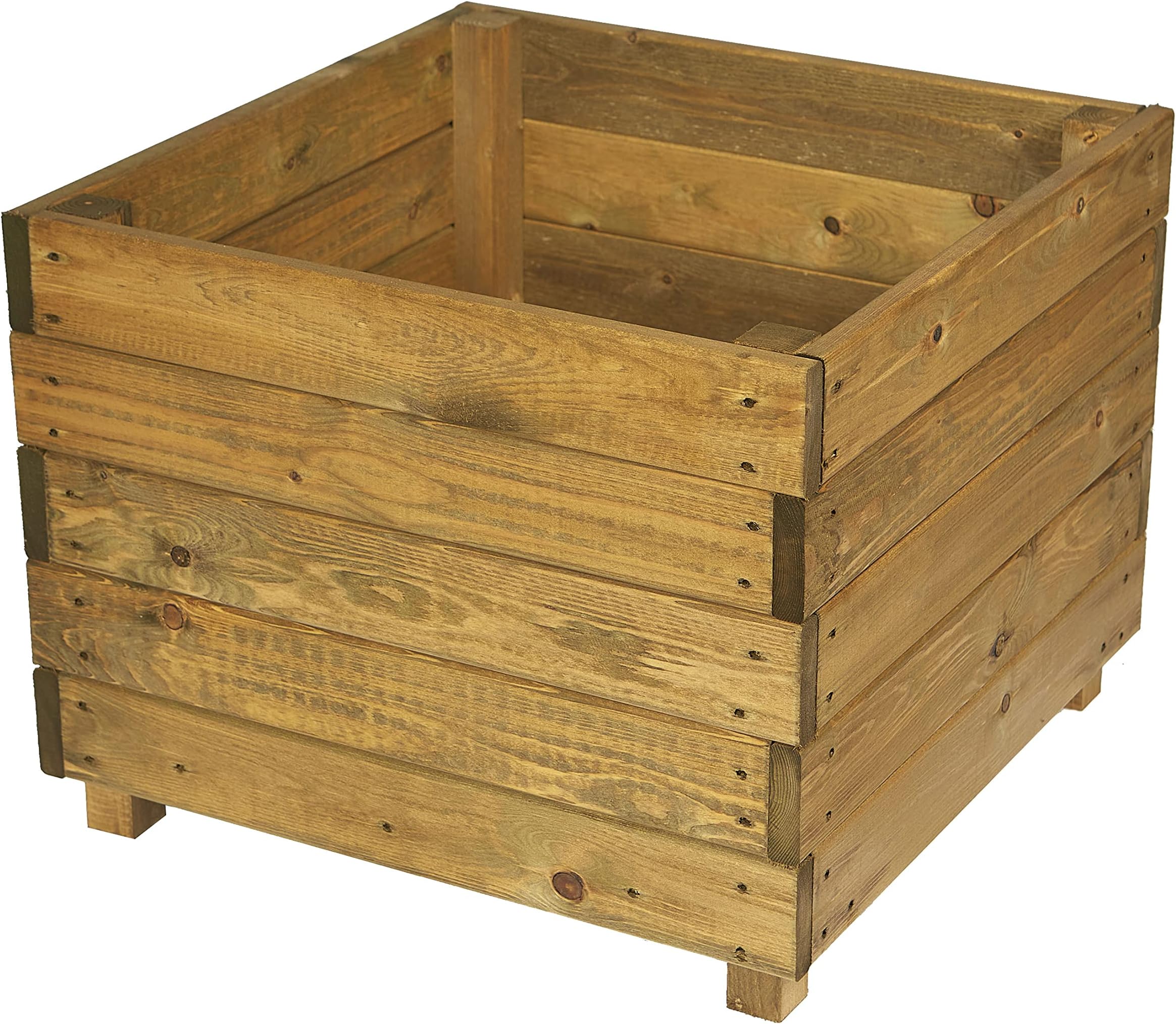 MYGARDEN Square Wooden Garden Planter Outdoor Yard Decking Display ...