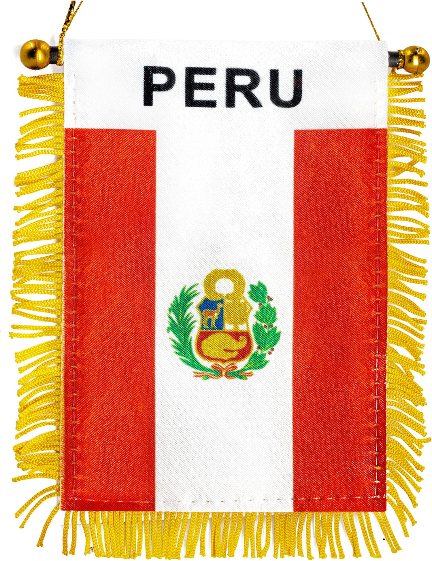 Amazon.com : Peru Peruvian Pleated Fan Flag Bunting 3 x 6 Ft Peru ...