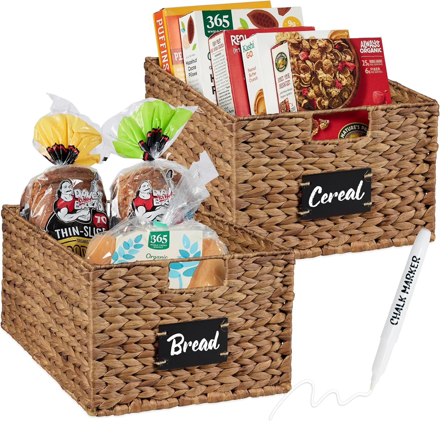 Amazon.com: Best Choice Products Pantry Baskets Set of 2 16x12in Water ...