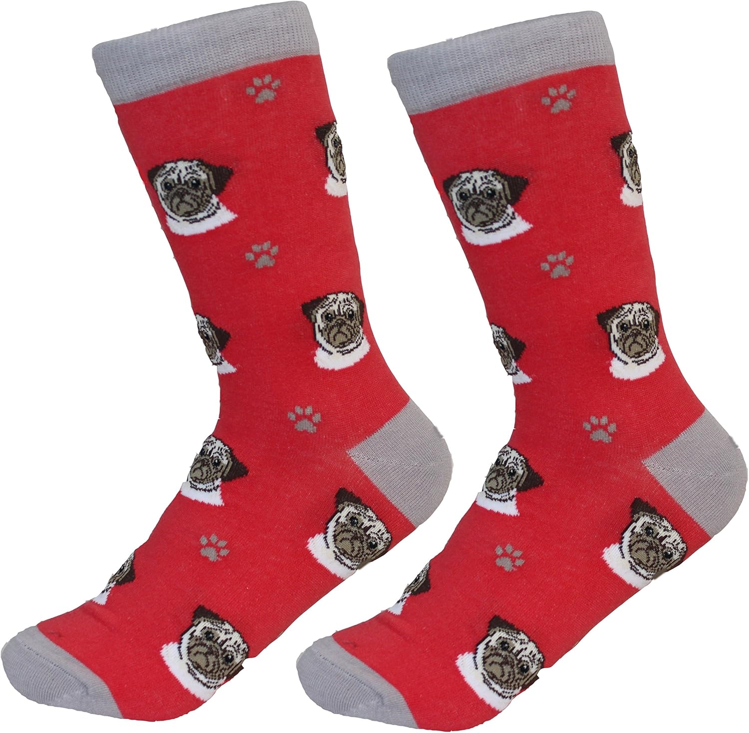 Amazon.com: Pug Socks - Fun Unisex Socks - Crazy Pet Lover - Novelty ...