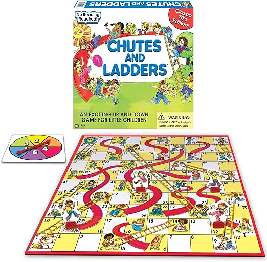Amazon.com: Classic Chutes and Ladders with 1970's Artwork by Winning ...