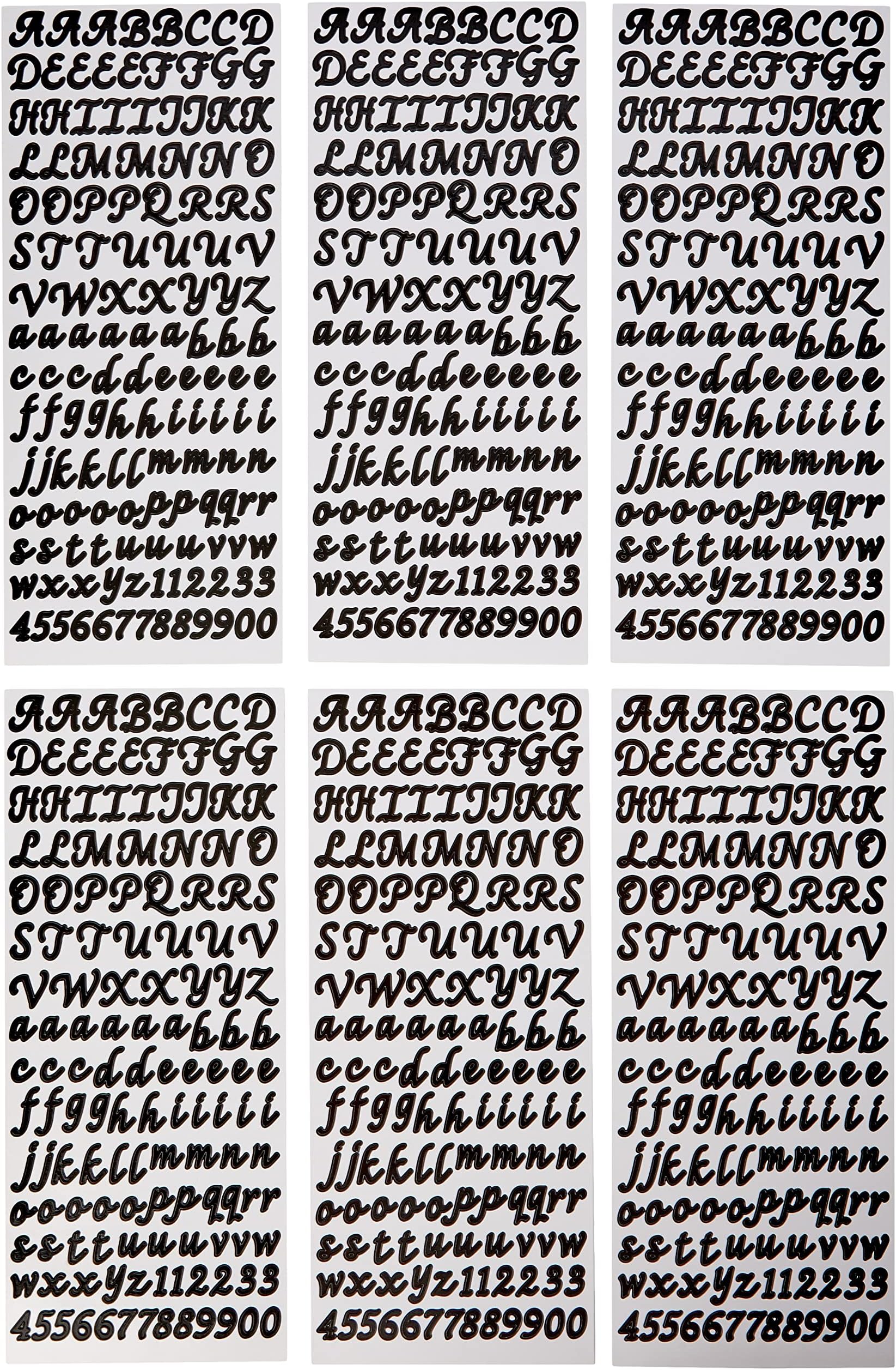 Amazon.com: Sticko E5290149 Alphabet Stickers, Black Script