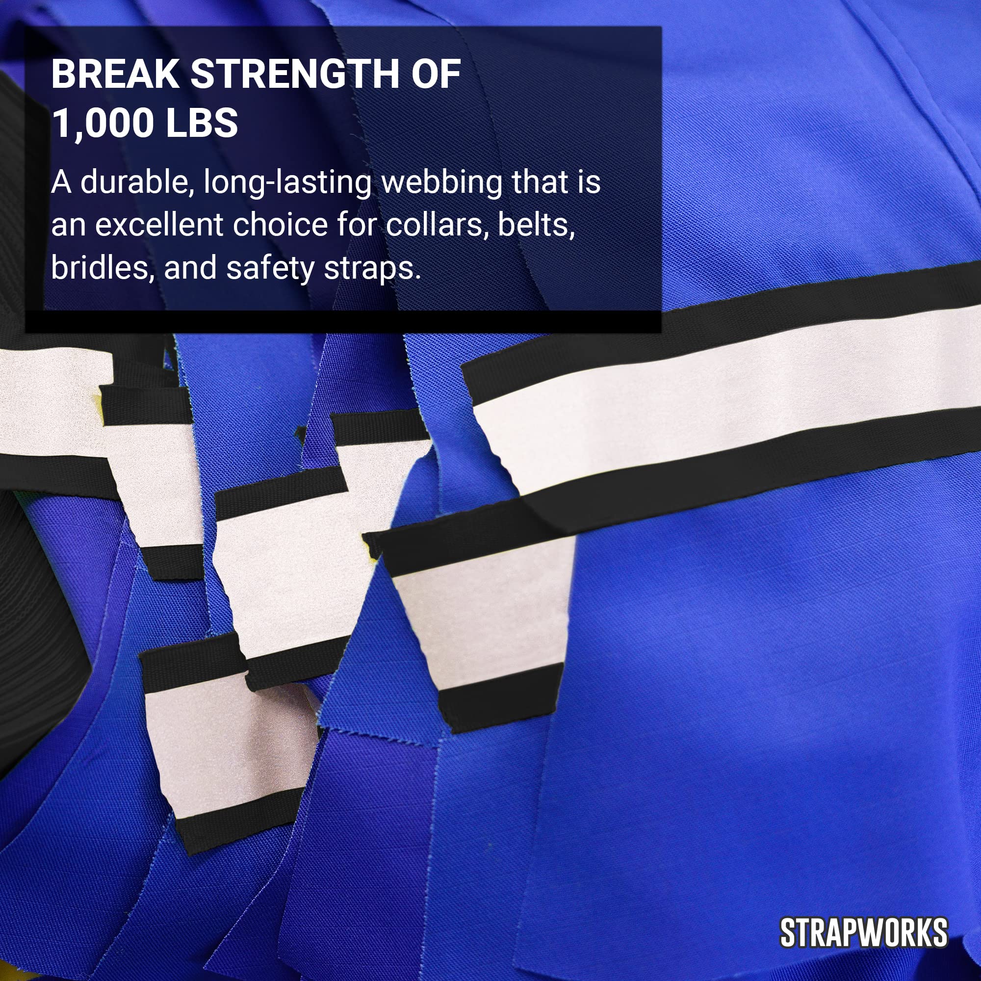 Snapklik.com : Strapworks BioThane Gold Series Reflective Webbing