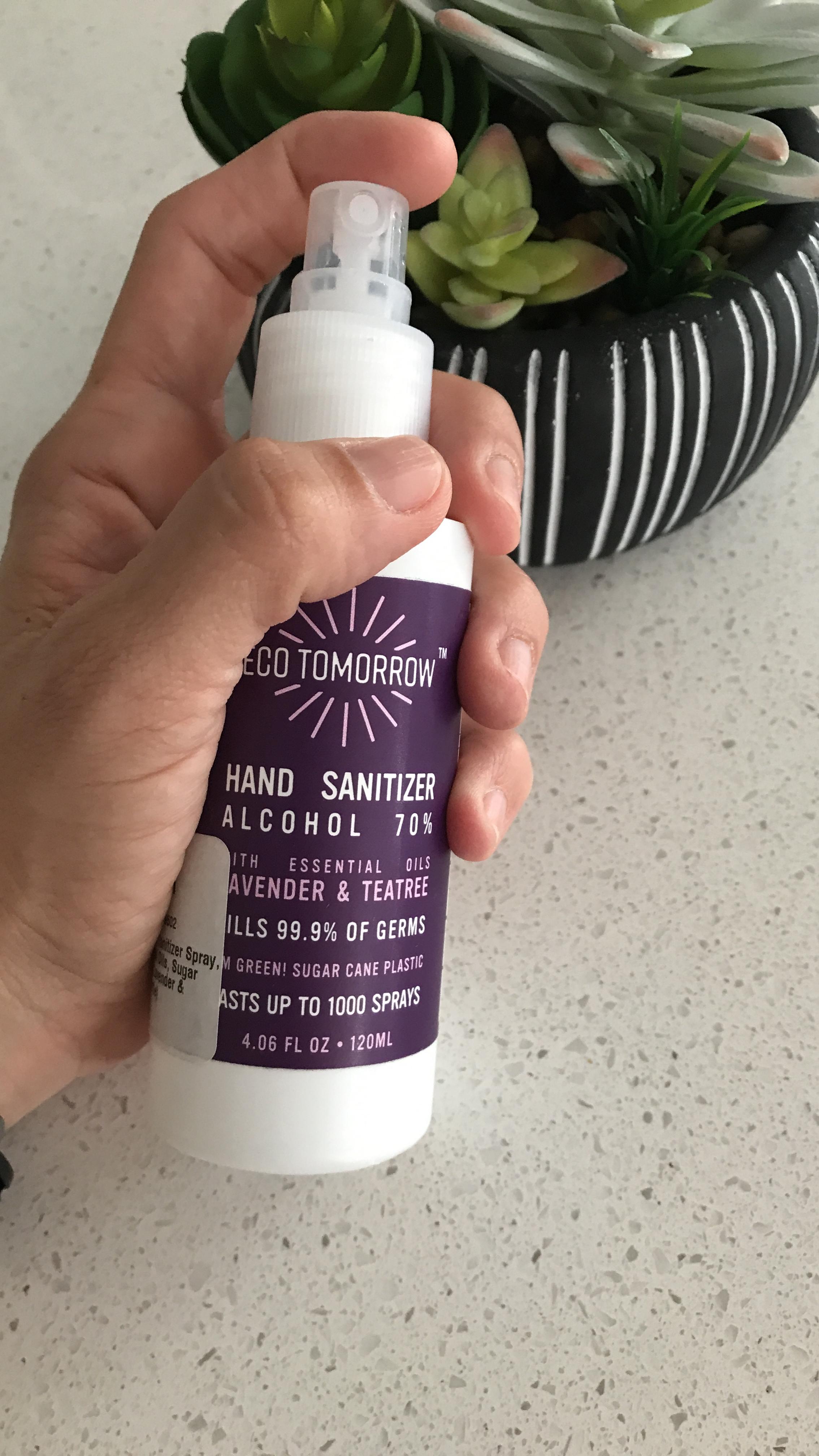 Amazon.com : EcoTomorrow | Vegan Hand Sanitizer Spray | Natural Formula ...