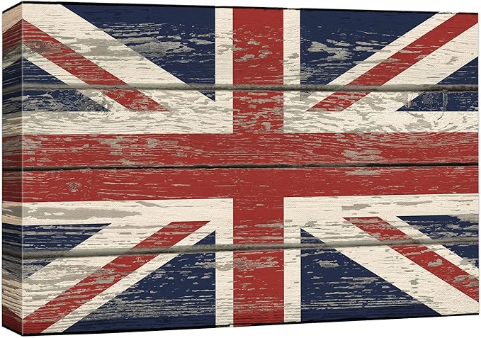 Amazon.com: wall26 Canvas Print Wall Art United Kingdom British Flag on ...