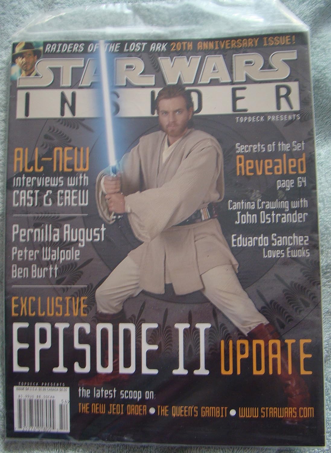 STAR WARS INSIDER July/August 2001 Number 54 (Pernilla August. Peter Walpole. Ben Burtt. Episode ...
