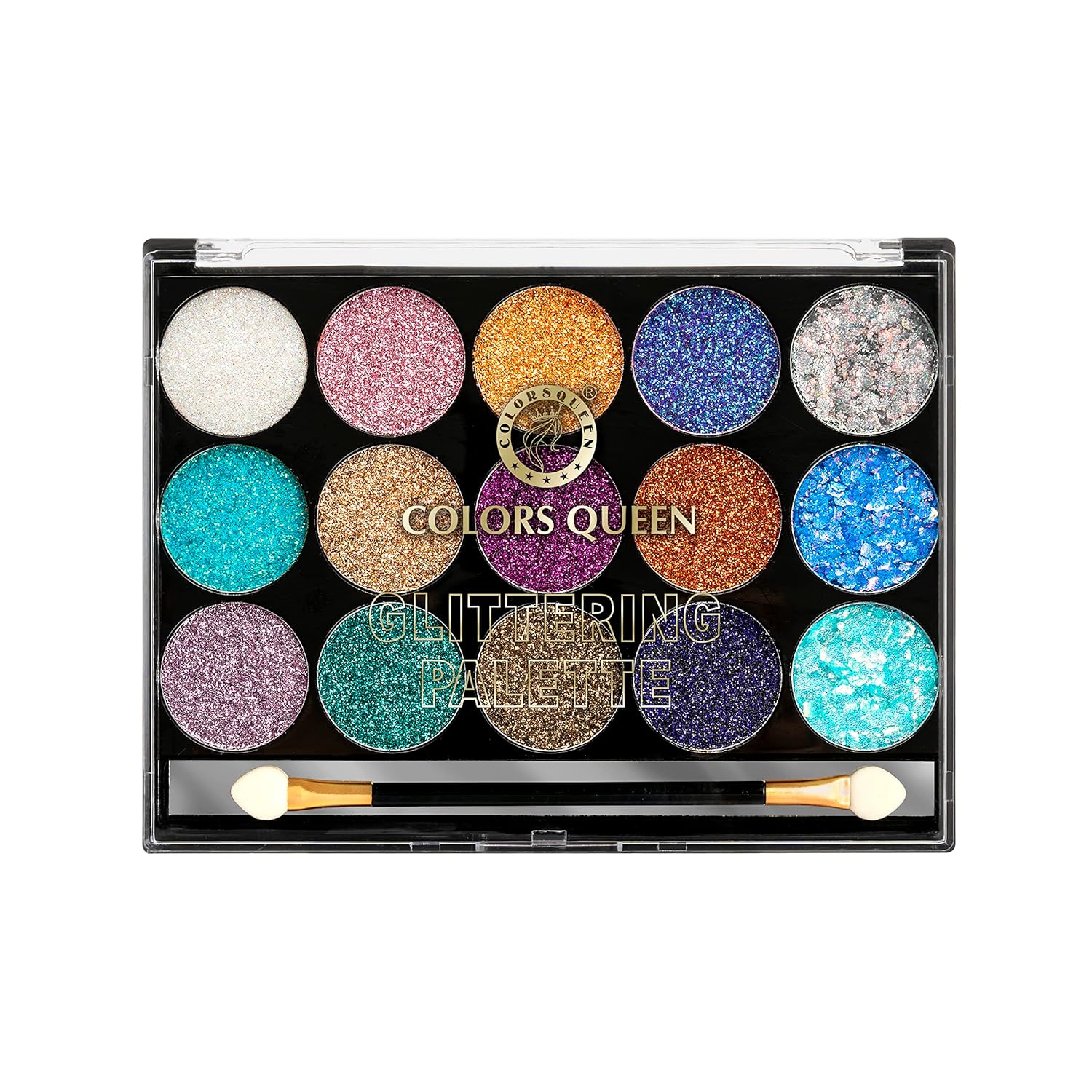 Buy Colors Queen 15 Multicolor Glittering Palette | Long Wearing ...