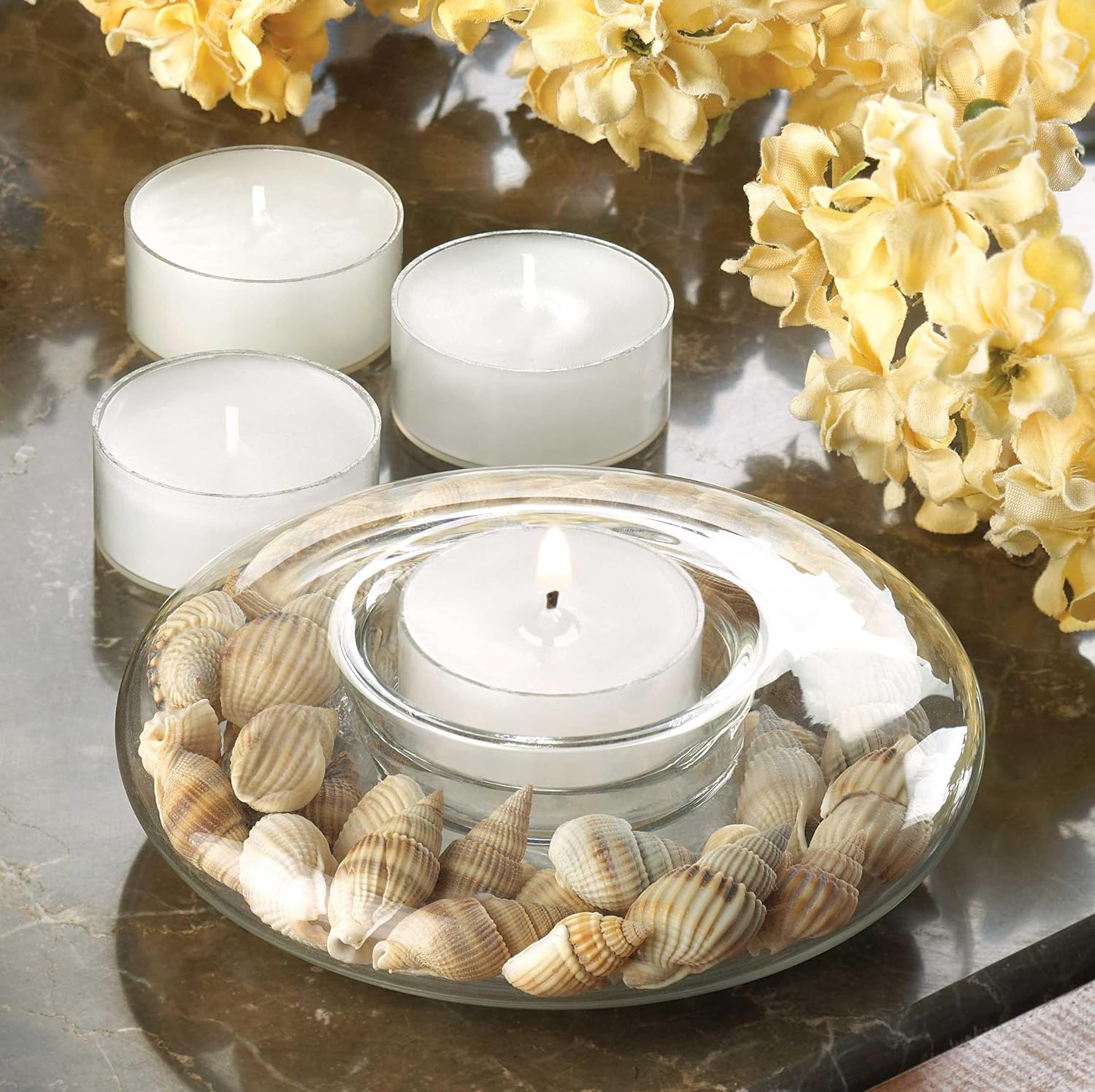 Amazon.com: Seashell Tealight Candleholder - Style 12013 : Home & Kitchen