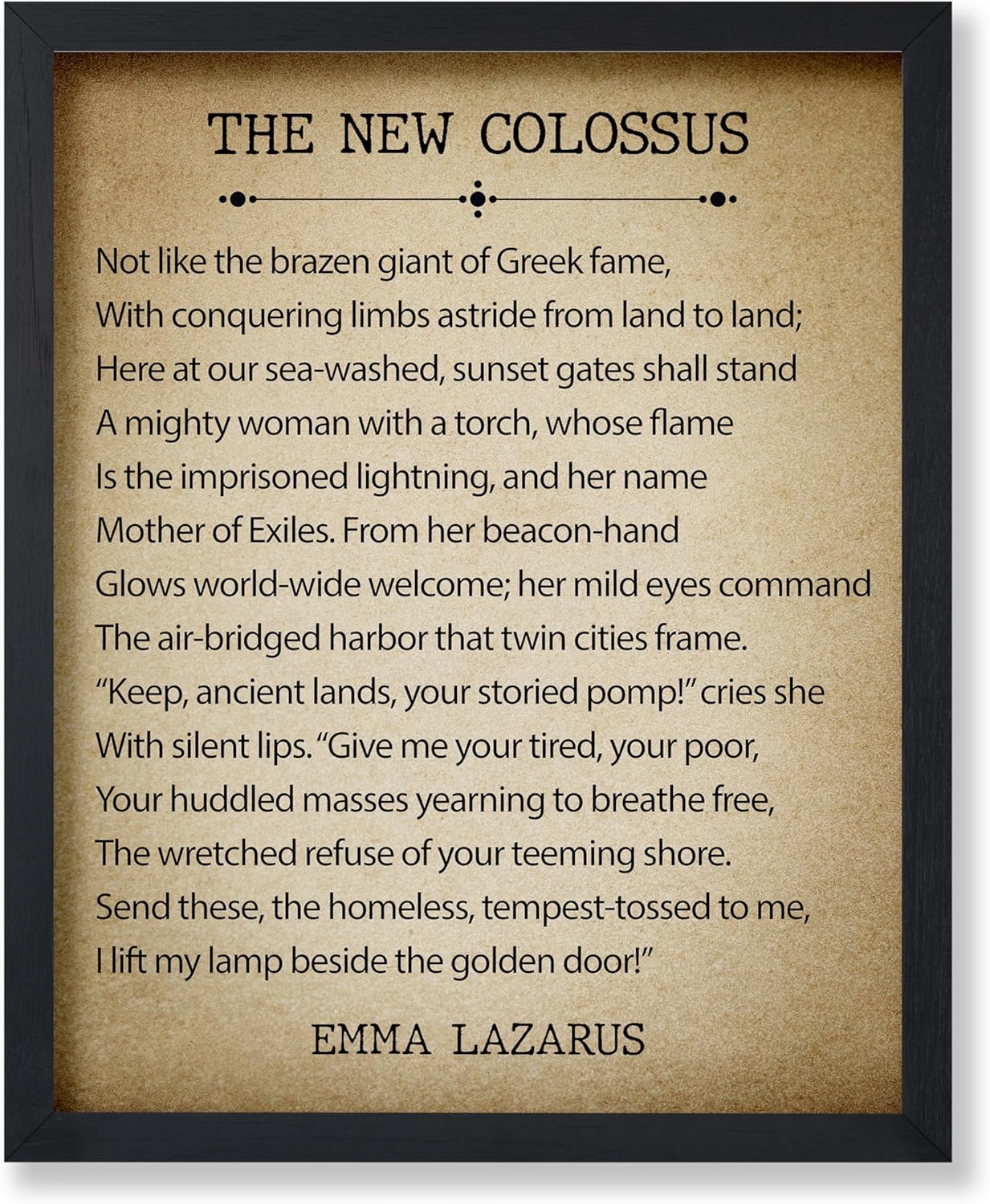 Amazon.com: Poster Master Emma Lazarus Poster - The New Colossus Print ...
