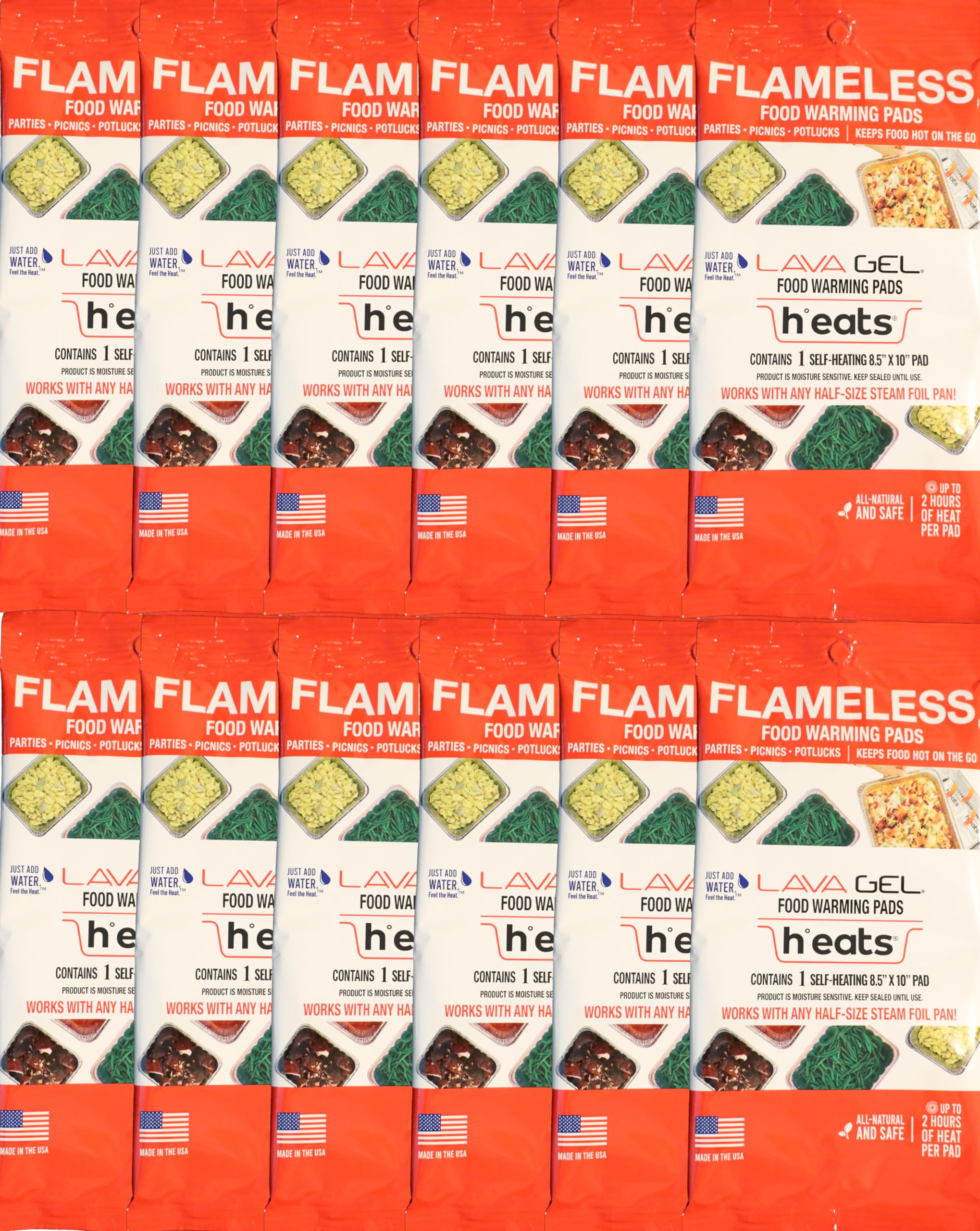 Amazon.com: Flameless Food Warming Pads (12 Pack) - Food Warmers for ...