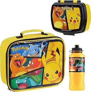 Amazon.com: Pokemon Kids Insulated Lunch Bag, Lunch Box and Water ...