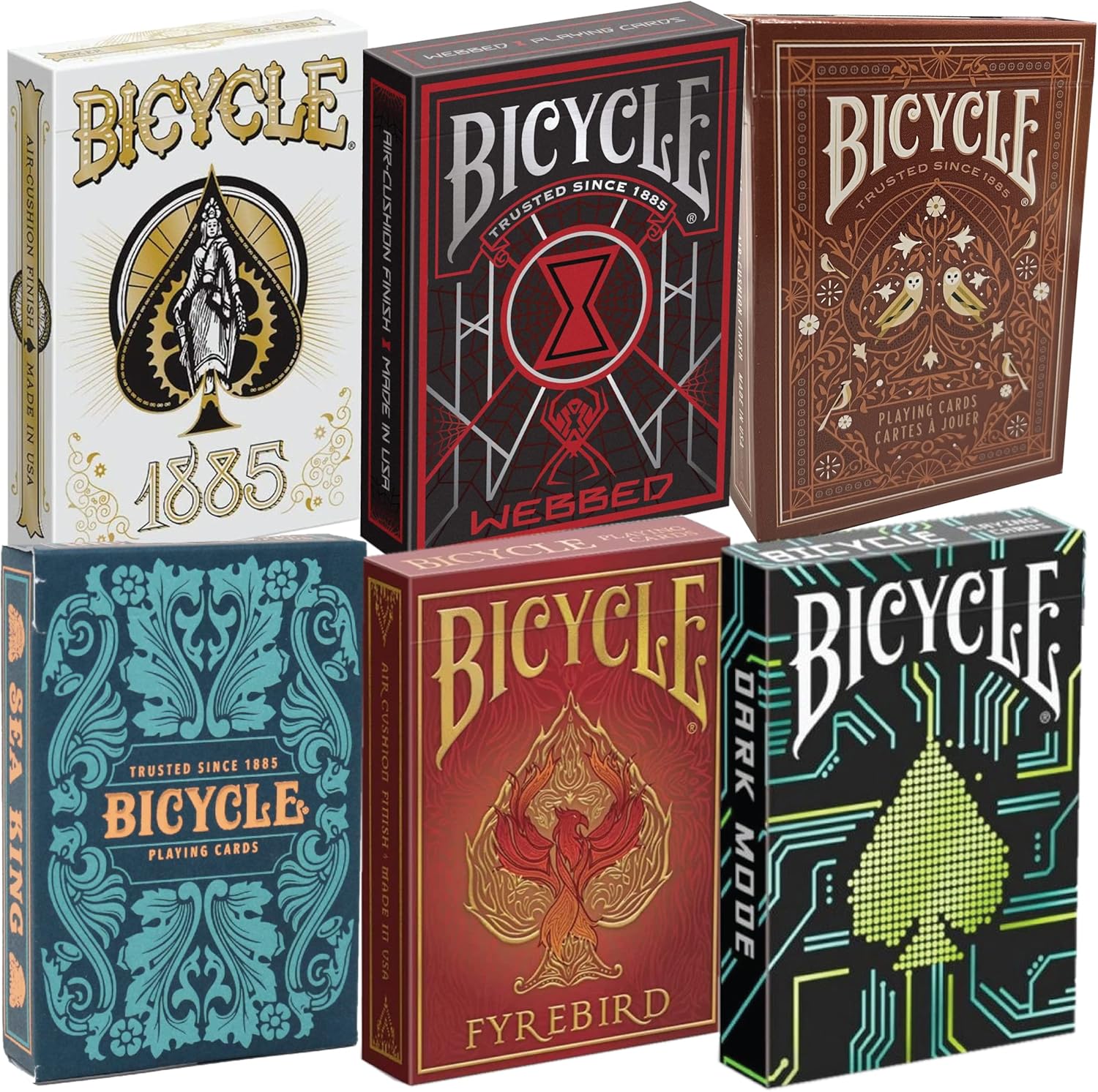 Bicycle Collector's Edition: 6-Deck Bundle Featuring Dark Mode ...