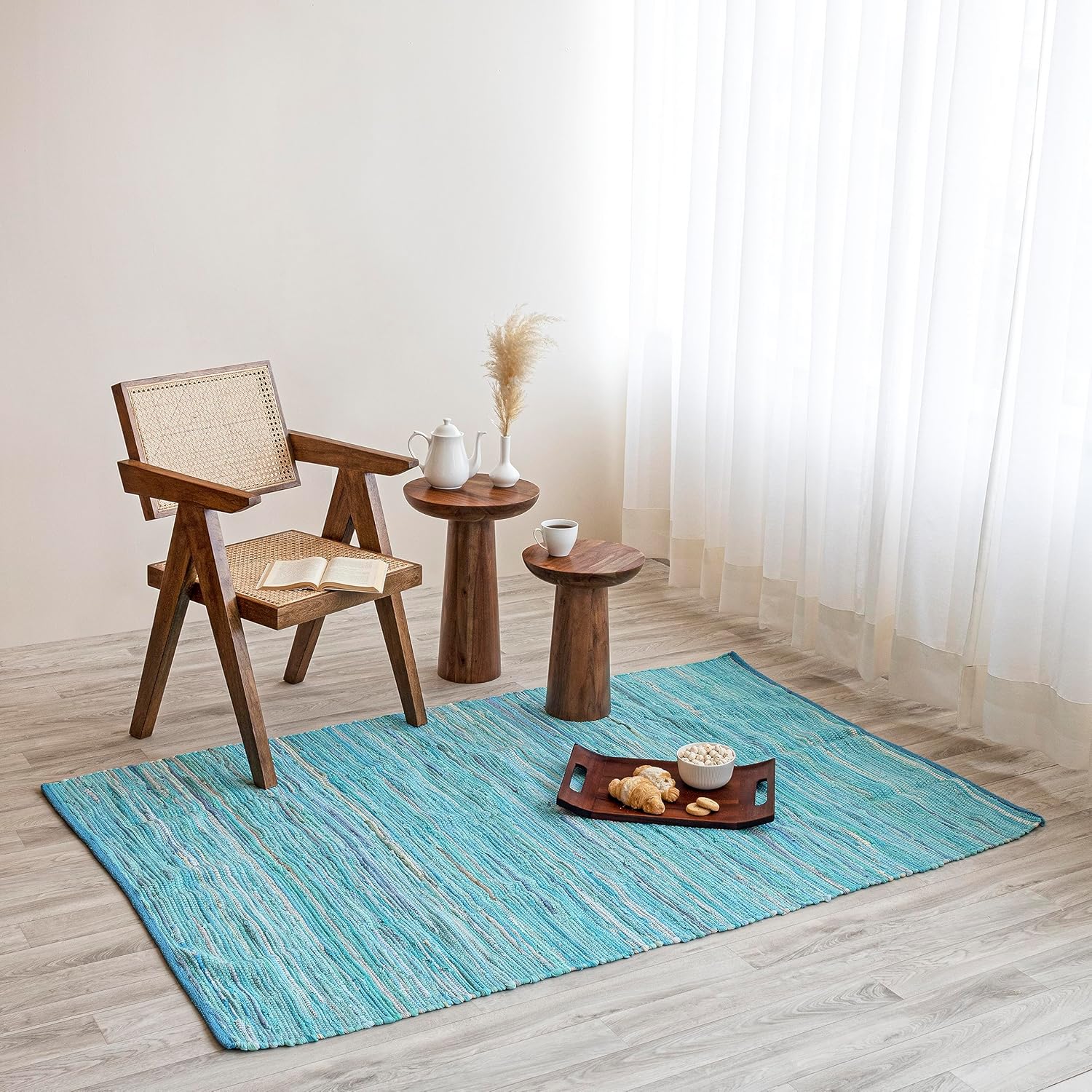 Amazon.com: HOMEMONDE Small Bath Rag Rug 20x32 Inch Hand Braided ...
