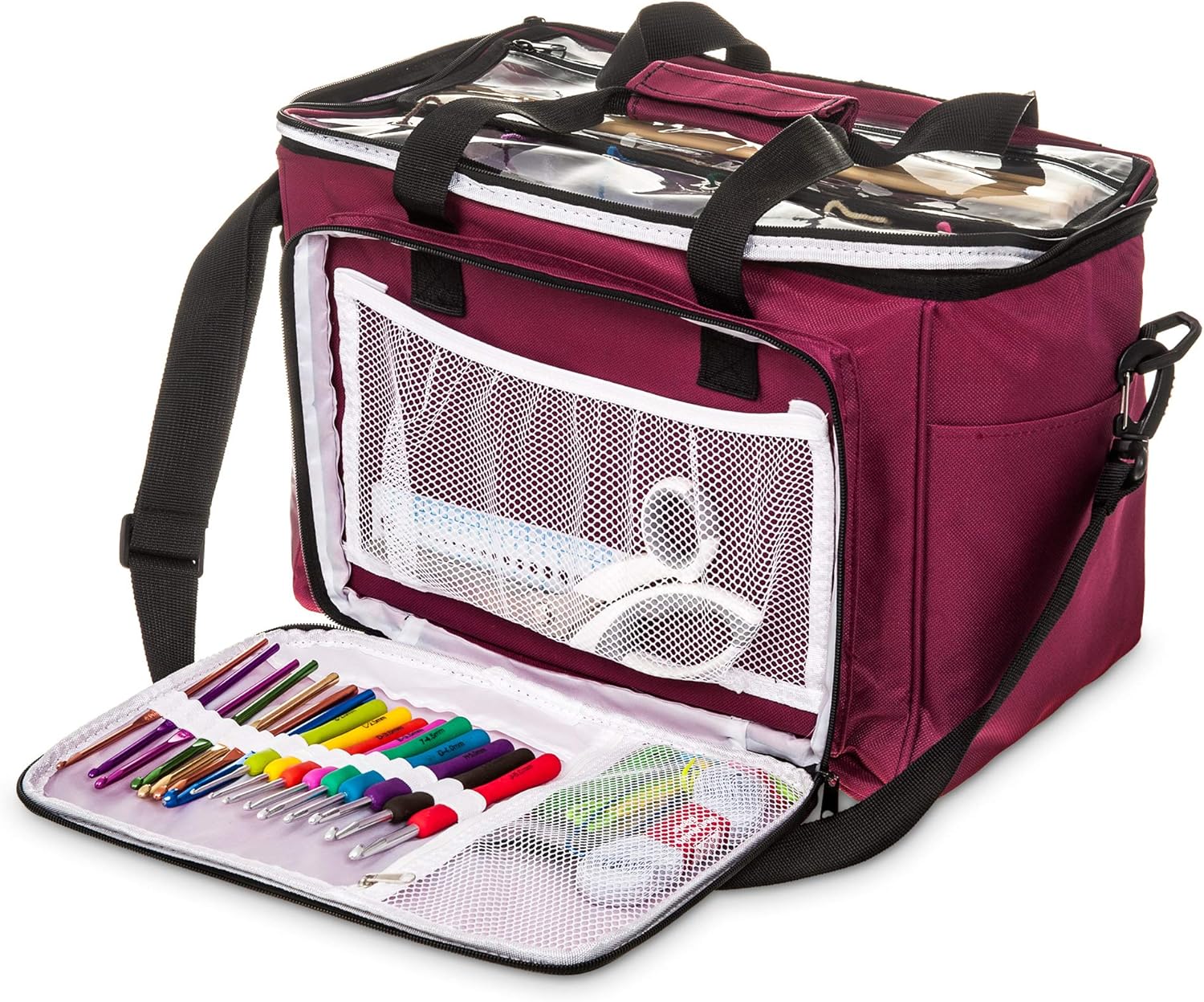 Hillington ® Knitting Storage Bag – Premium Heavy Duty Spacious ...