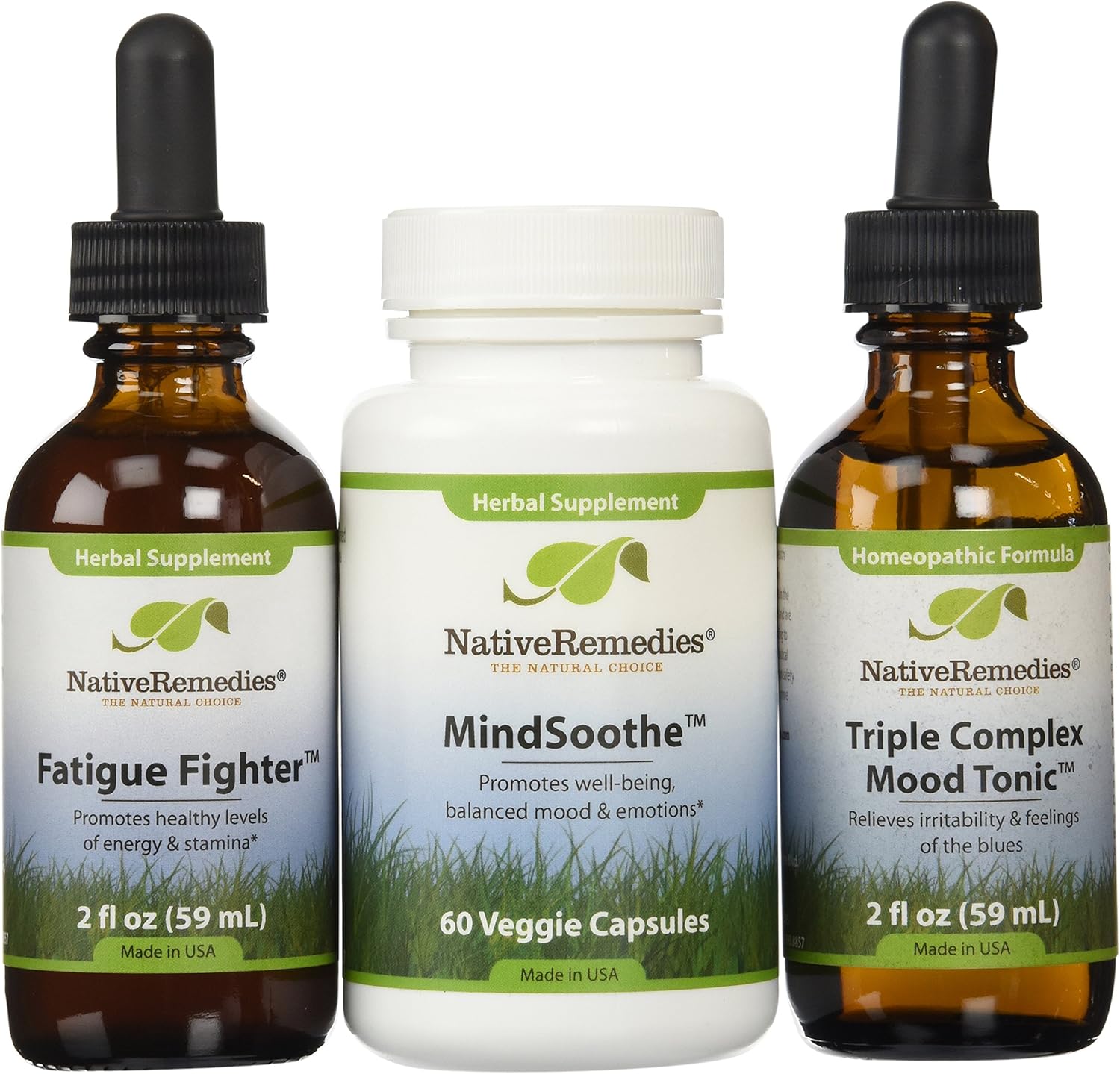 Amazon.com: Native Remedies Mood Tonic, MindSoothe and Fatigue Fighter ...
