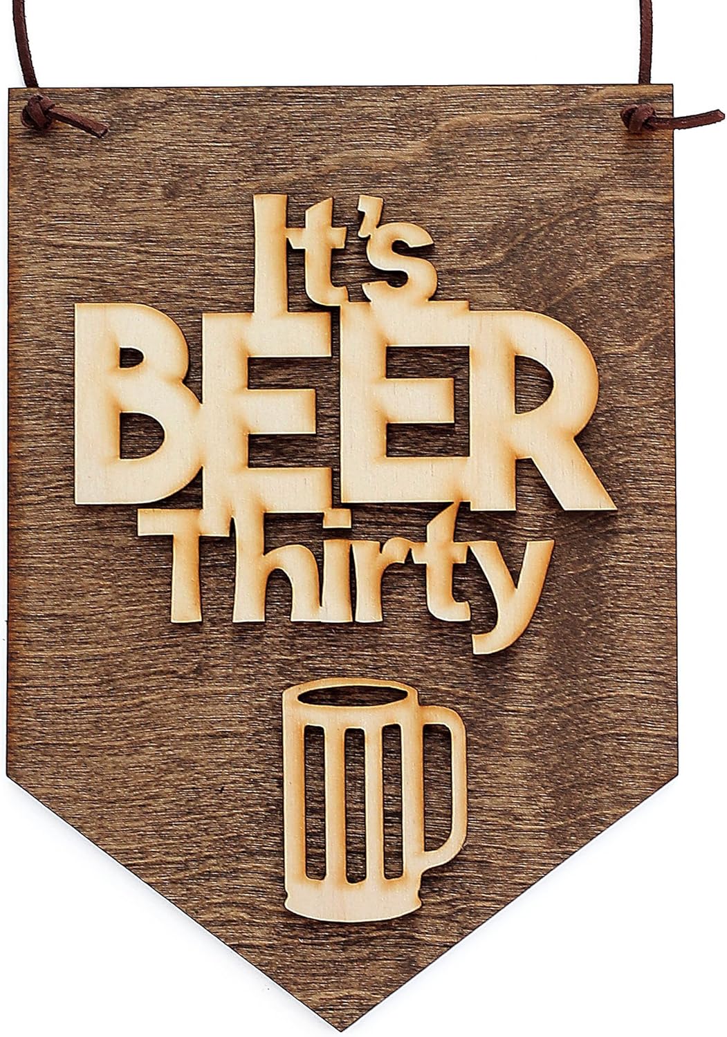 Amazon.com: MannMade Designs It's Beer Thirty Sign Wood Banner, Man ...
