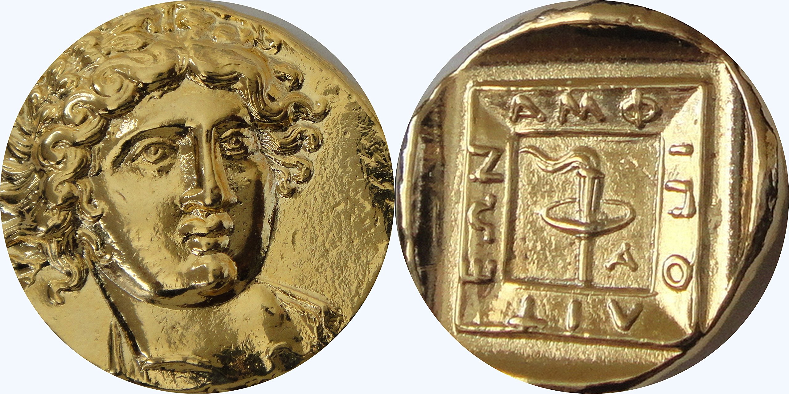 Buy Golden Artifacts Apollo and Incuse Square, Greek God Of The Sun ...