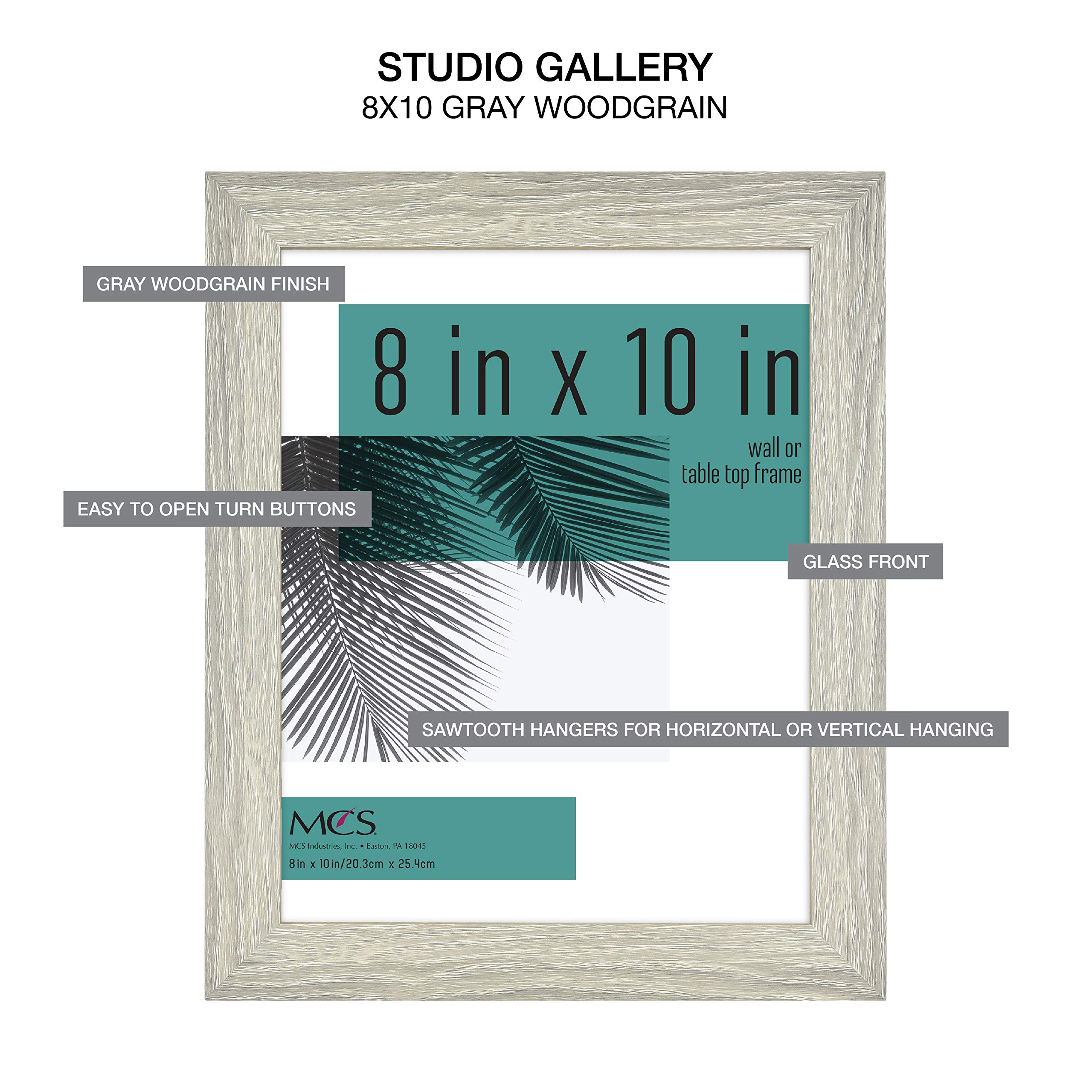 Snapklik.com : MCS Studio Gallery 8x10 Picture Frame Gray Woodgrain ...