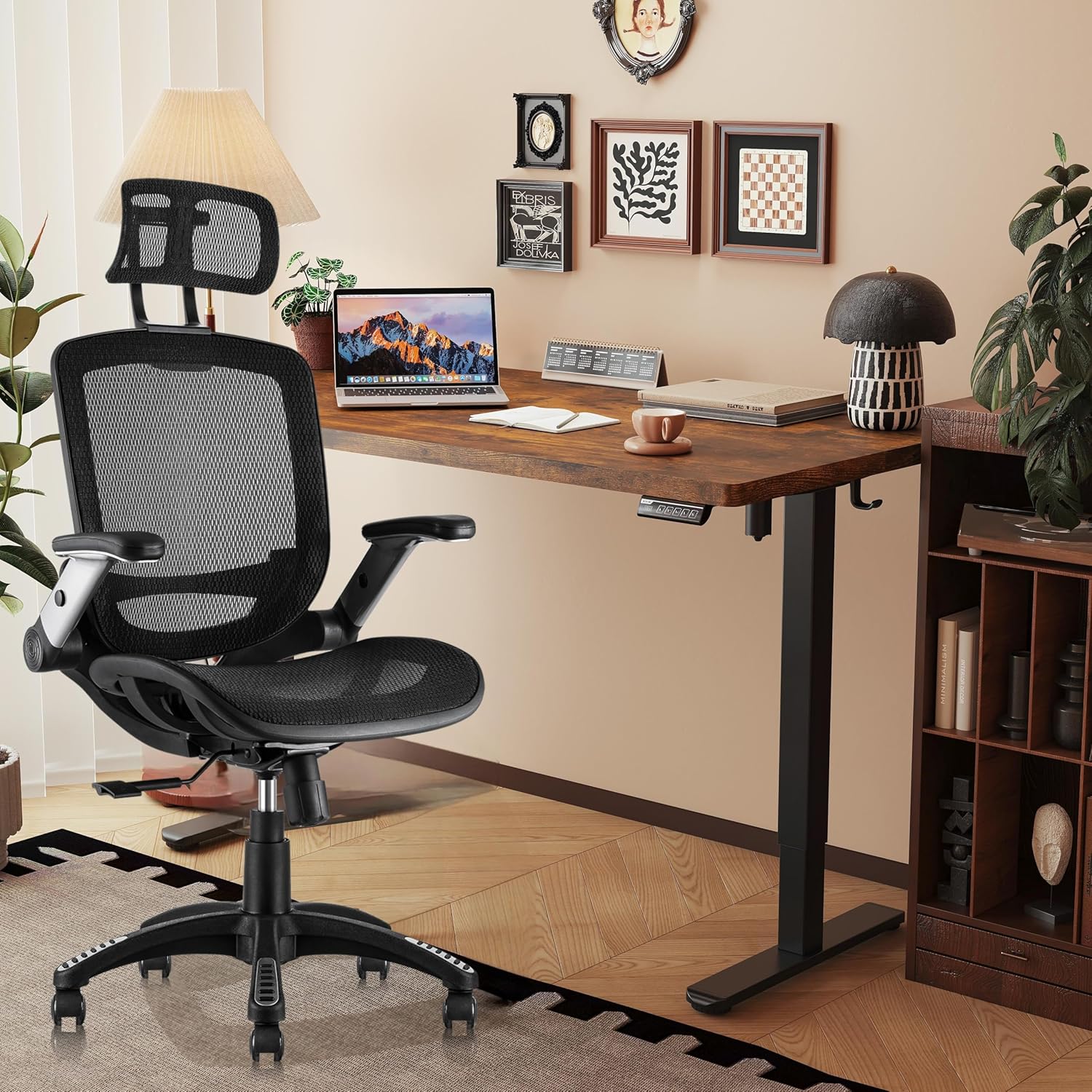 Amazon.com: GABRYLLY Ergonomic Office Chair with Flip-up Arms, Standing ...