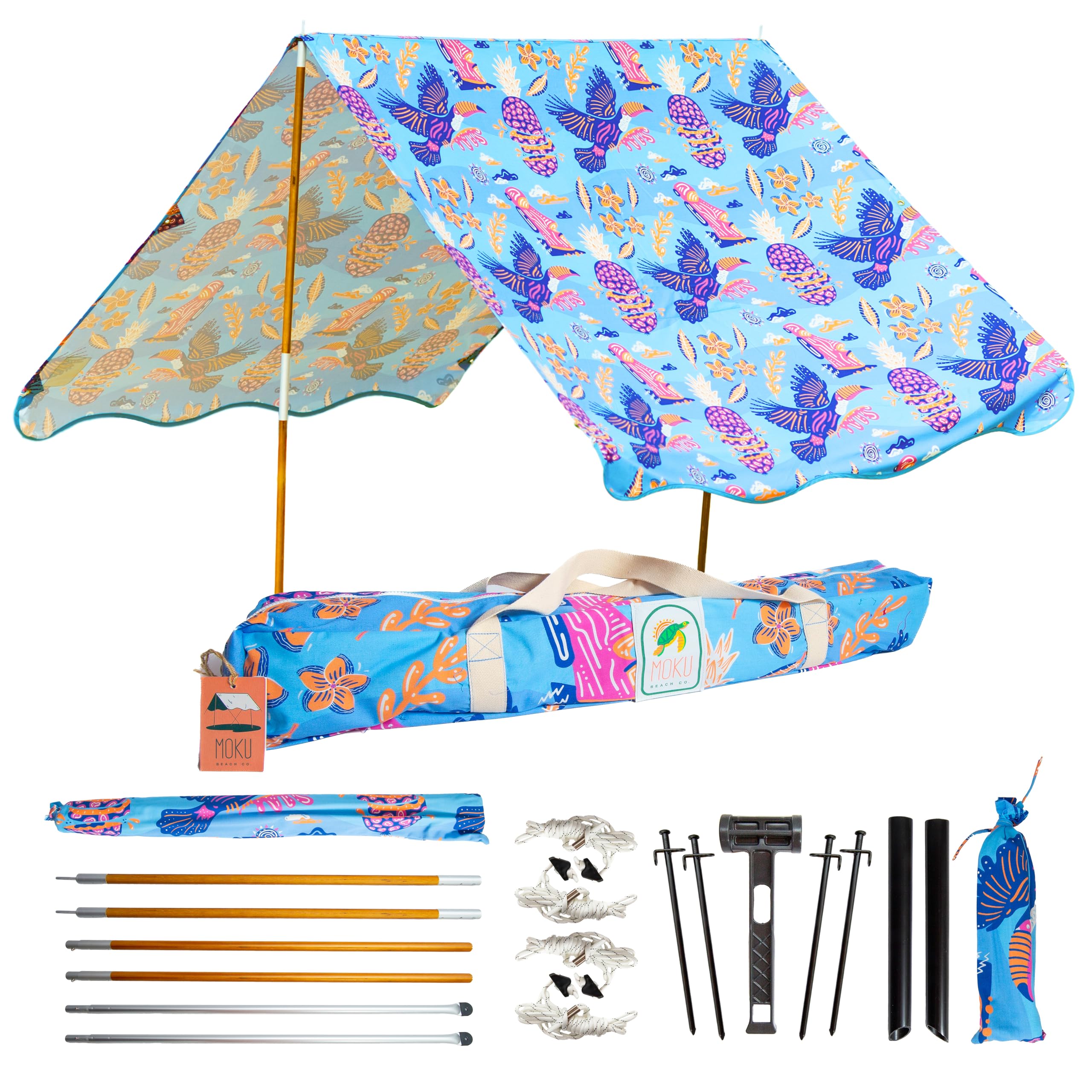 Moku Beach Coupf 50 Portable Beach Canopy Tent Set 3 | Desertcart Ireland