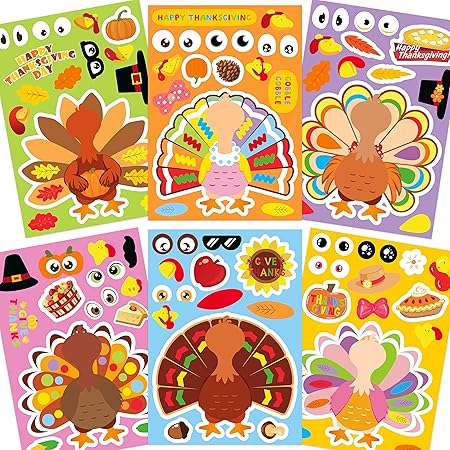 Amazon.com: Joy Bang Thanksgiving Activities for Kids, 30 Sheets Make a ...