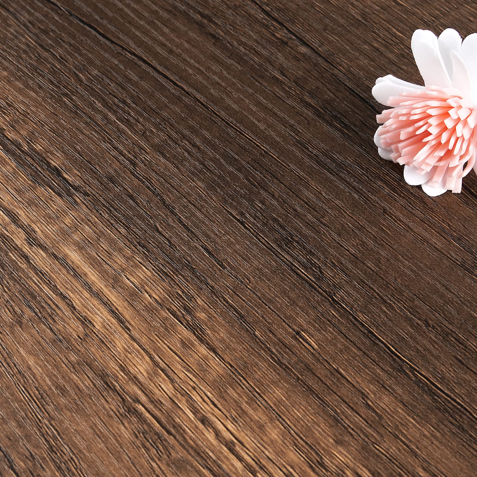 Stickyart Distressed Wood Stick and Peel Wallpaper Brown Textured Wood ...