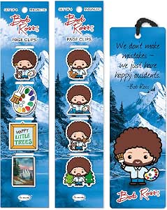 Amazon.com: Re-marks Bob Ross Bookmarks - 8 Magnetic Page Clips and 1 ...