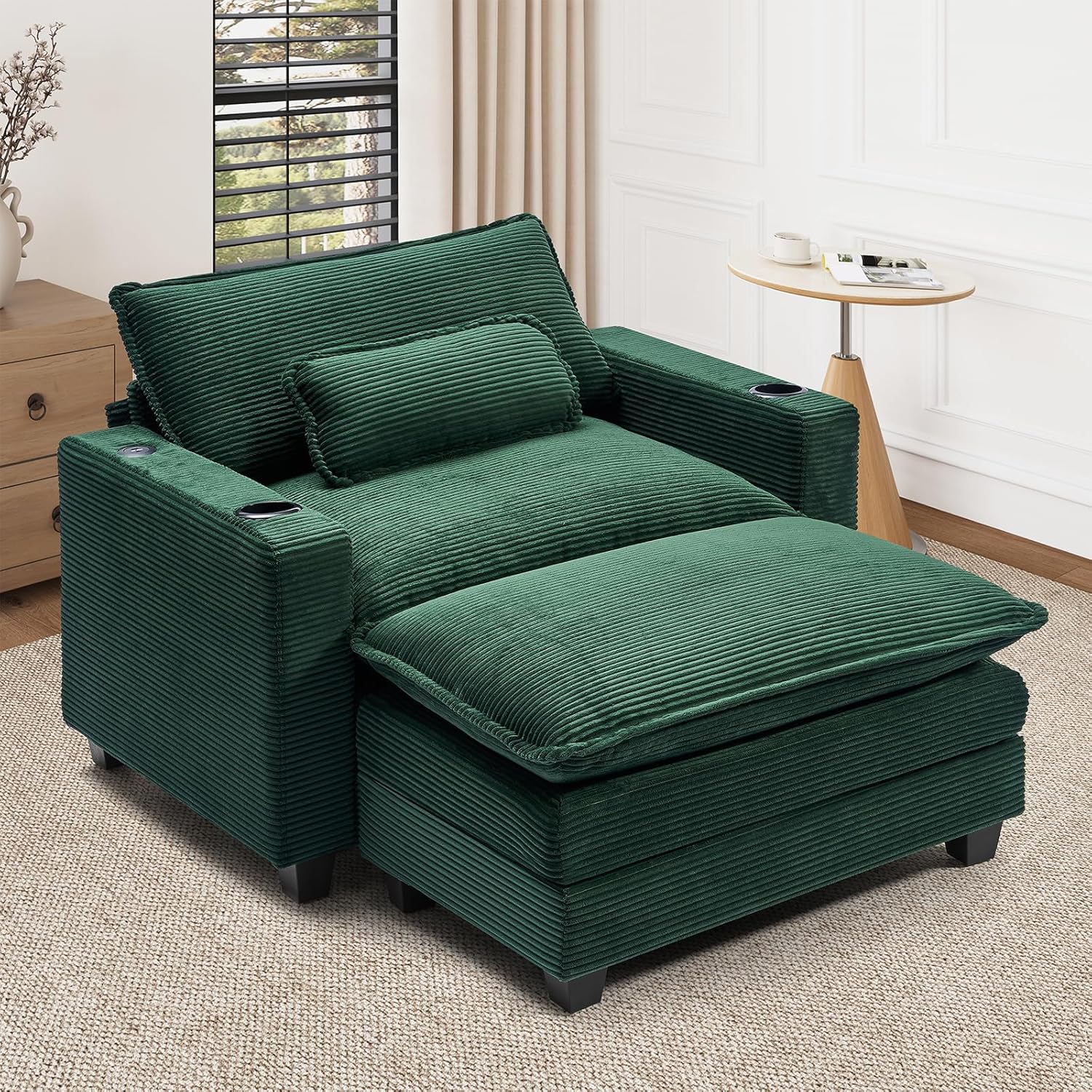 Amazon.com: Oversized Chaise Lounge Chair 57"x34", Fluffy Sofa Bed with ...