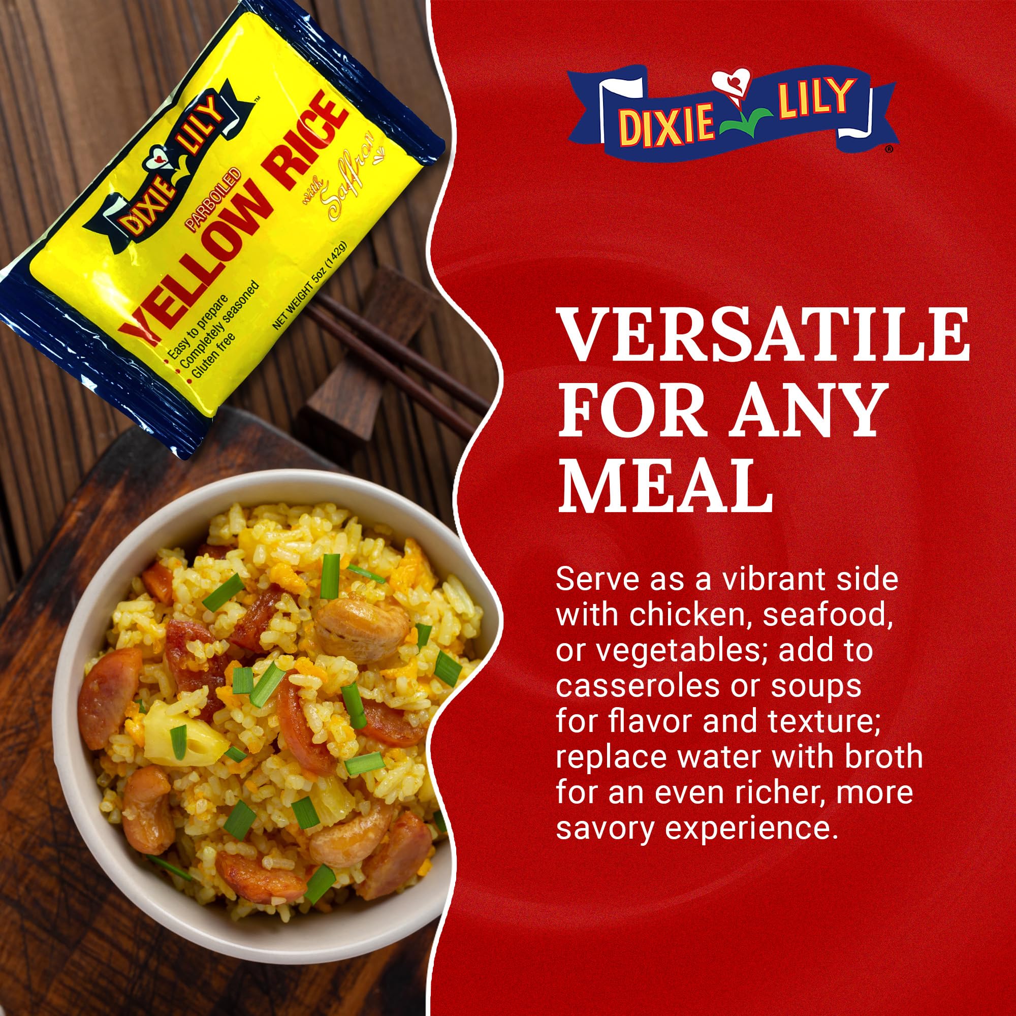 Snapklik.com : Dixie Lily - Yellow Rice - Long Grain Parboiled