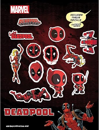 Amazon.com: Marvel Deadpool Vinyl Decals - Set of 12 Deadpool Vinyl Car ...