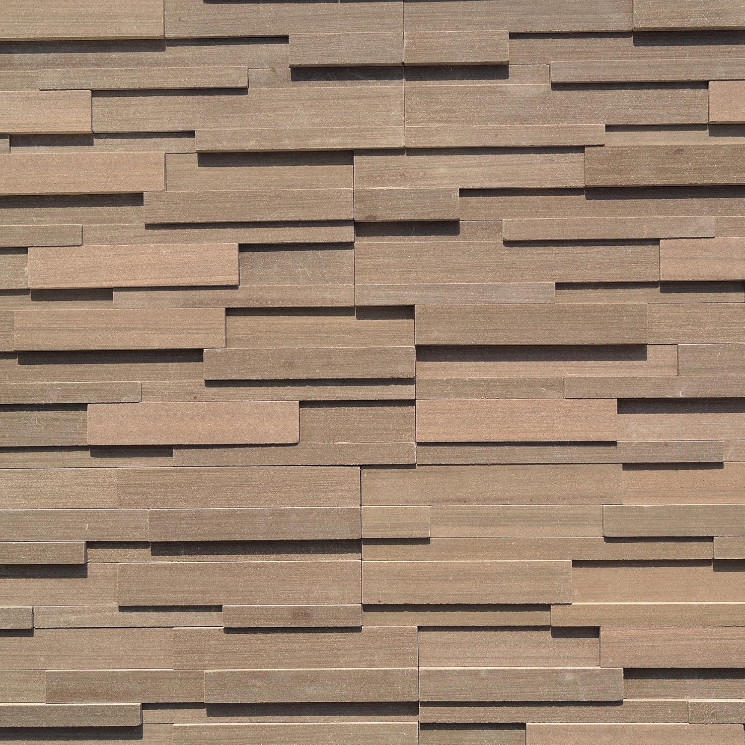 Natural Stone Stacked Panel, Coco 7 sq. ft. Panel 6 in. x 24 in. x 0.40 ...