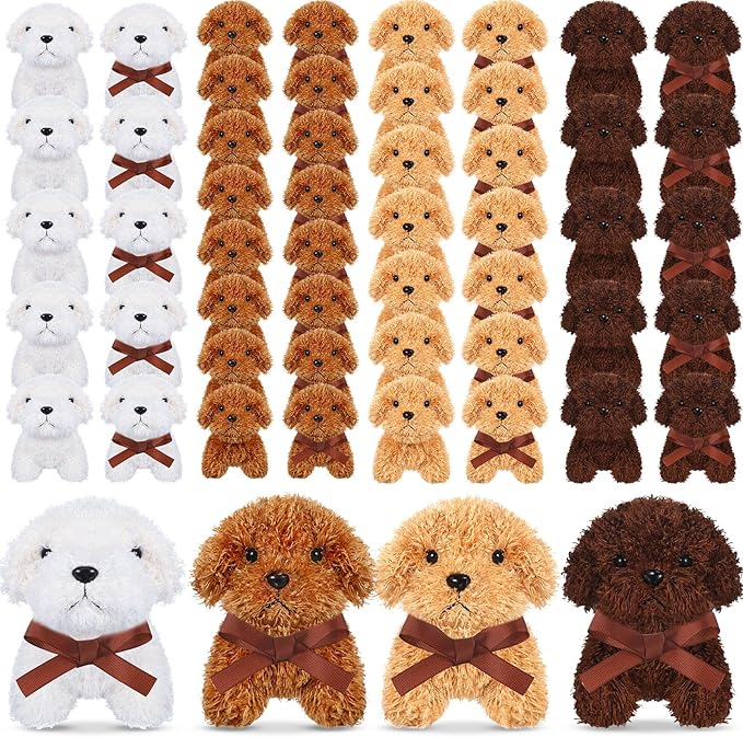 Amazon.com: Liliful 50 Pcs Mini Puppy Dogs Small Stuffed Dog Bulk Cute ...