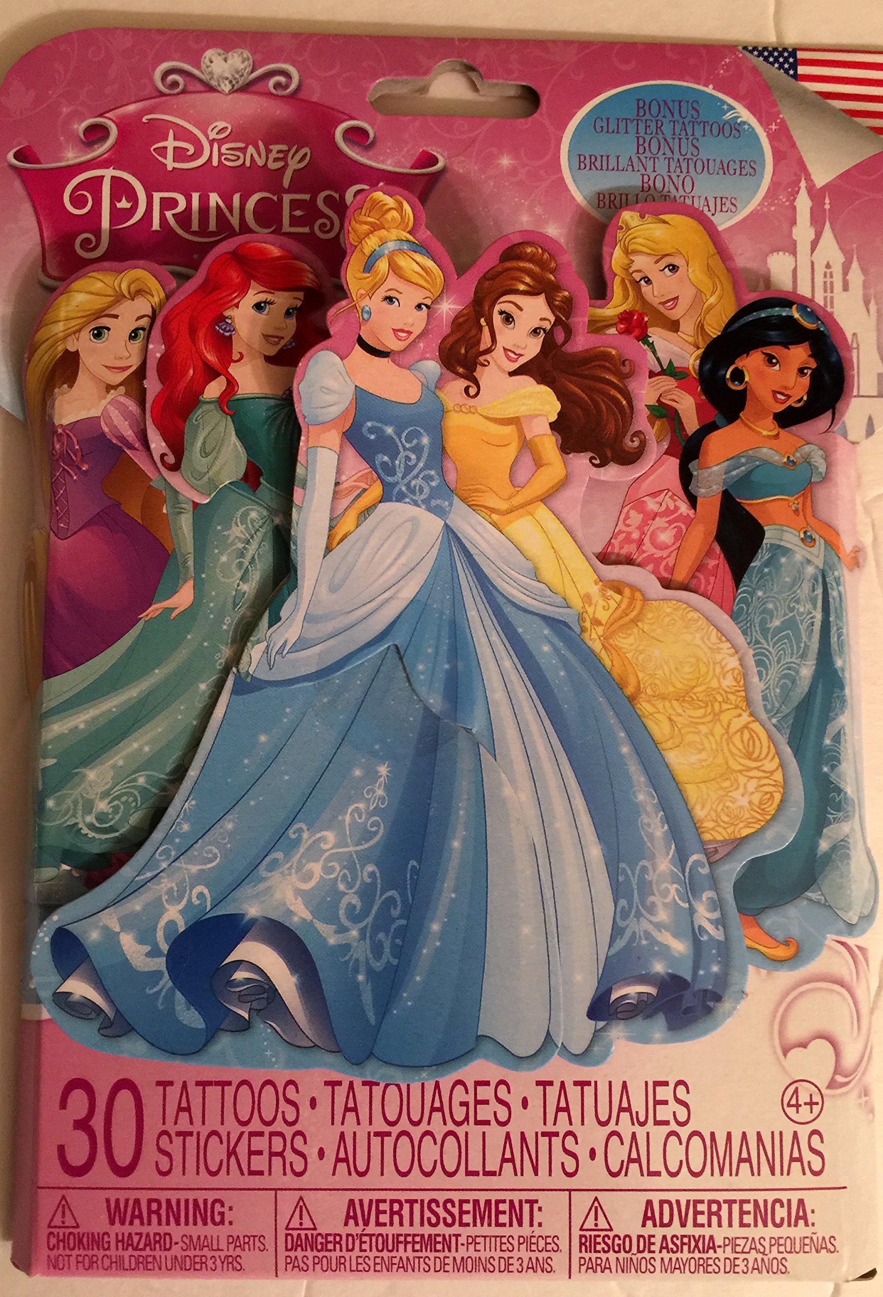 Amazon.com: DIsney Princess 30 Stickers and 30 Tattoos (Belle, Ariel ...