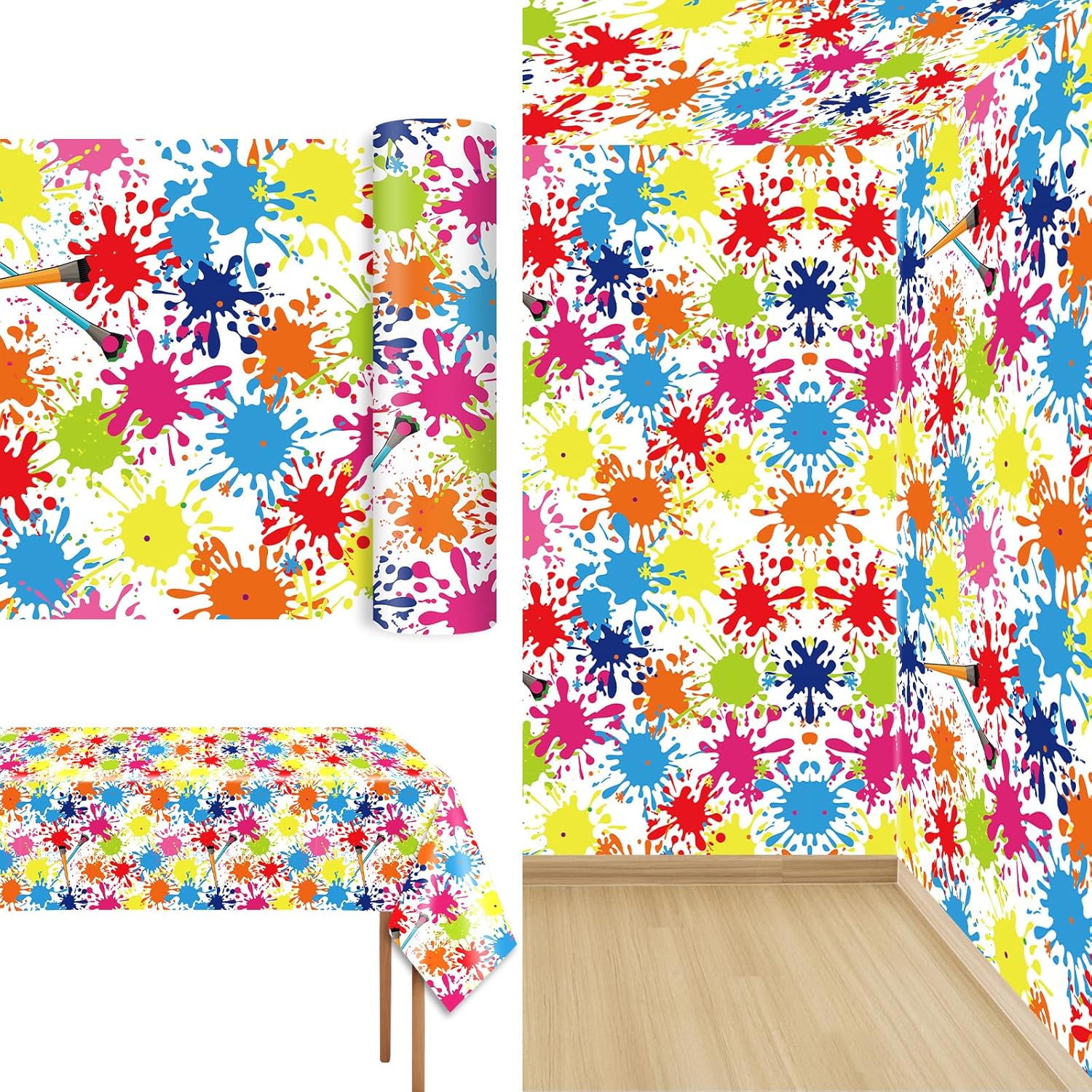 Amazon.com: gisgfim Art Paint Tablecloth Roll 51In x 100Ft Paint ...