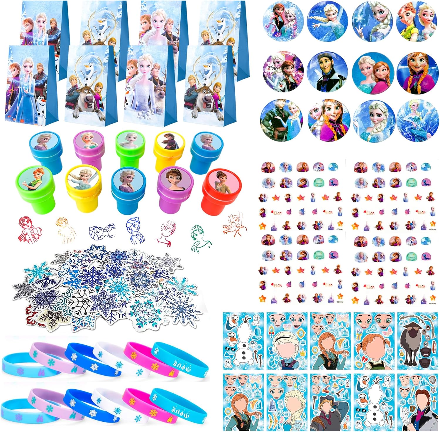 Amazon.com: Frozen Party Favors,115pcs All-in-One Frozen Birthday Party ...