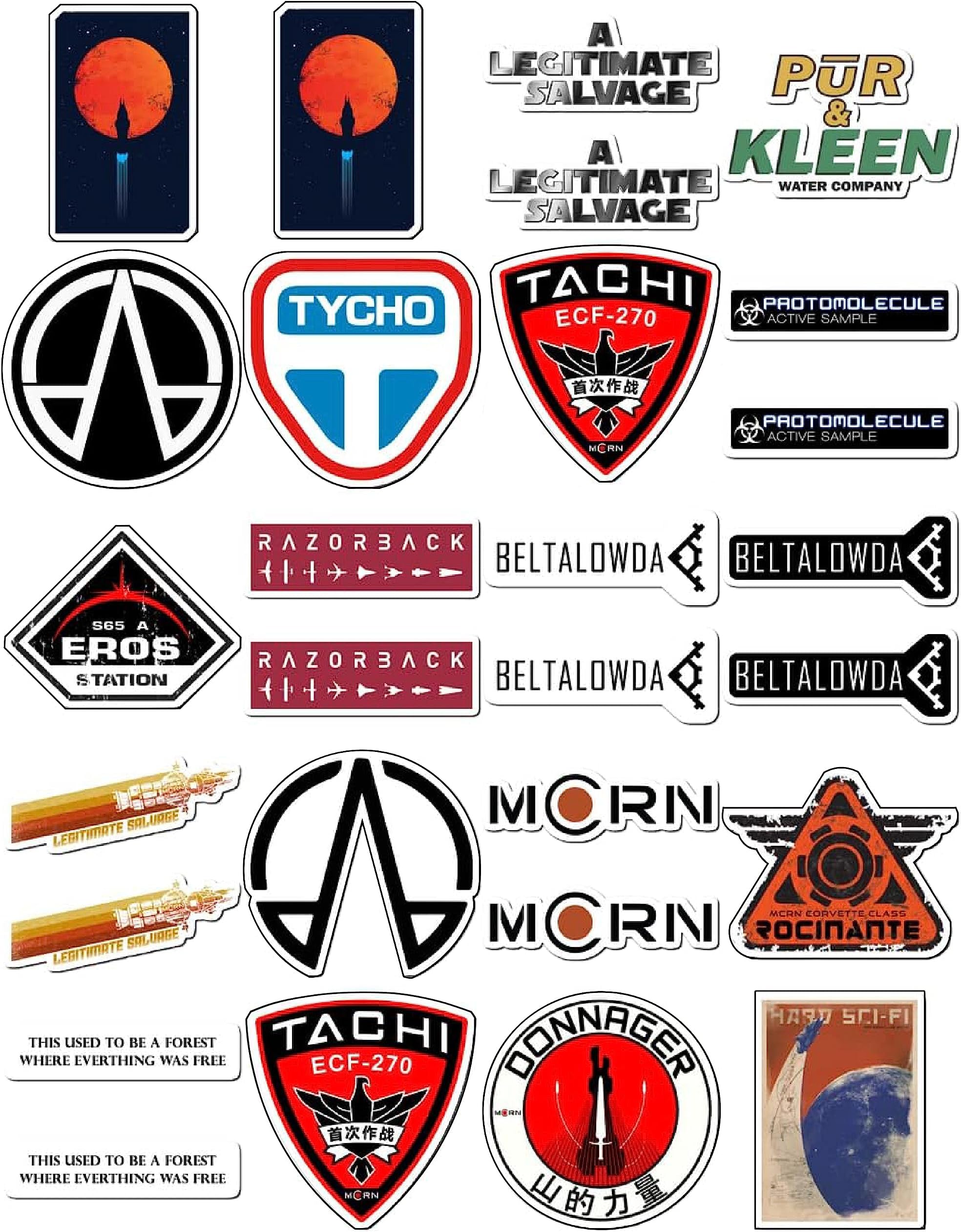 Amazon.com: 20 Pcs Value Pack The Waterproof Expanse Sticker Decal ...