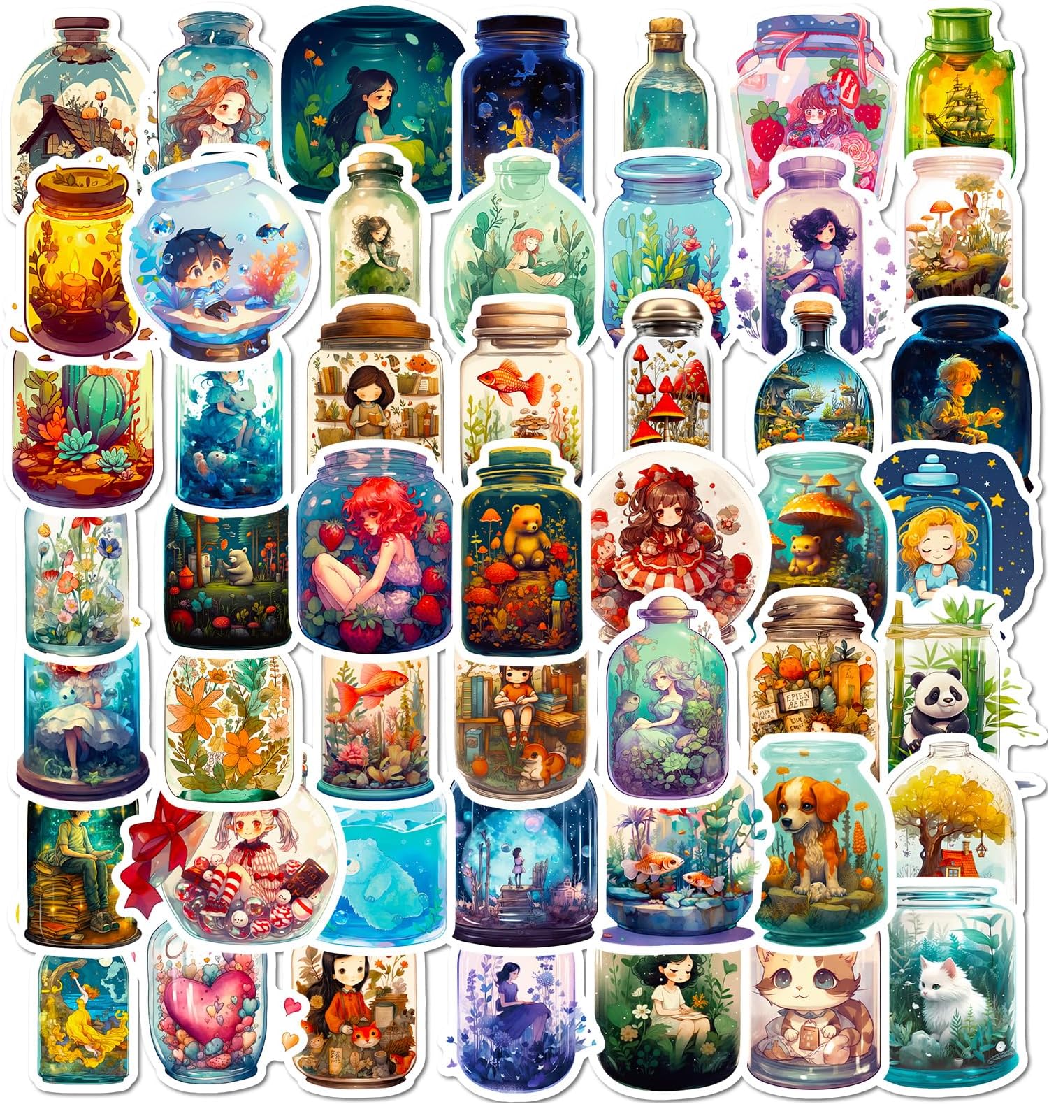 Amazon.com: 50Pcs Aesthetic Stickers for Water Bottle, Graffiti ...