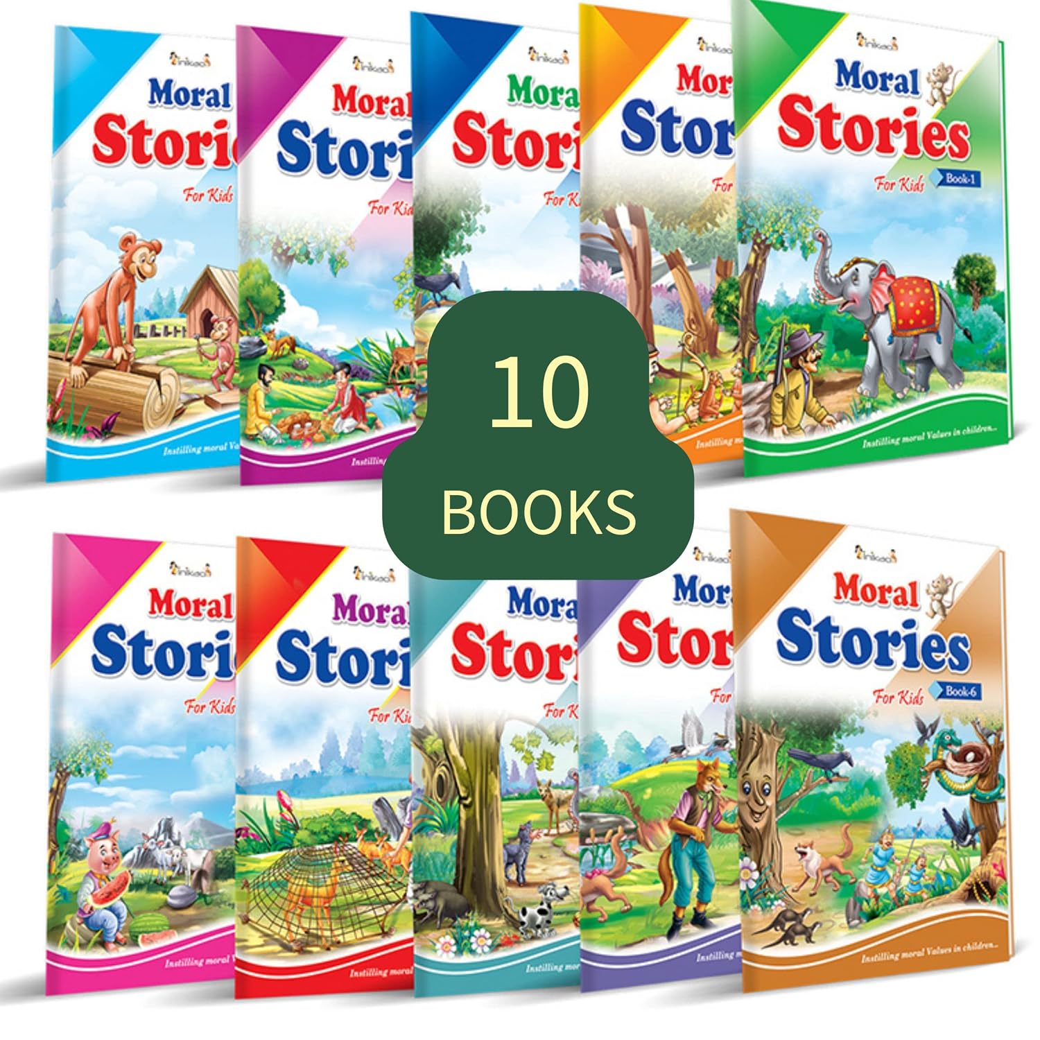Story Books set of 10 in English with 101 Moral Stories from Inikao ...