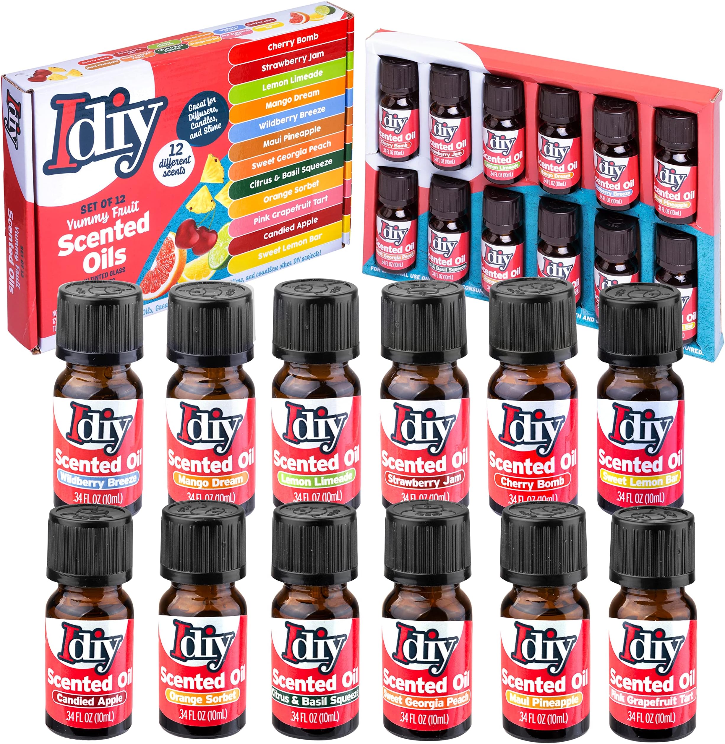 Amazon.com: Yummy Fruit Scented Oils (12 Pack) -X Large 10ml (.34 oz ...