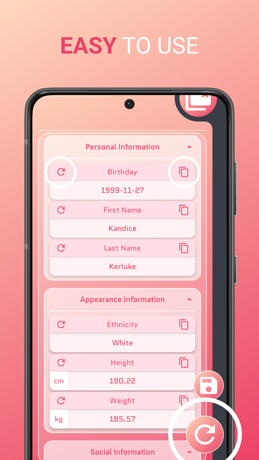 Random Person Generator - App on the Amazon Appstore