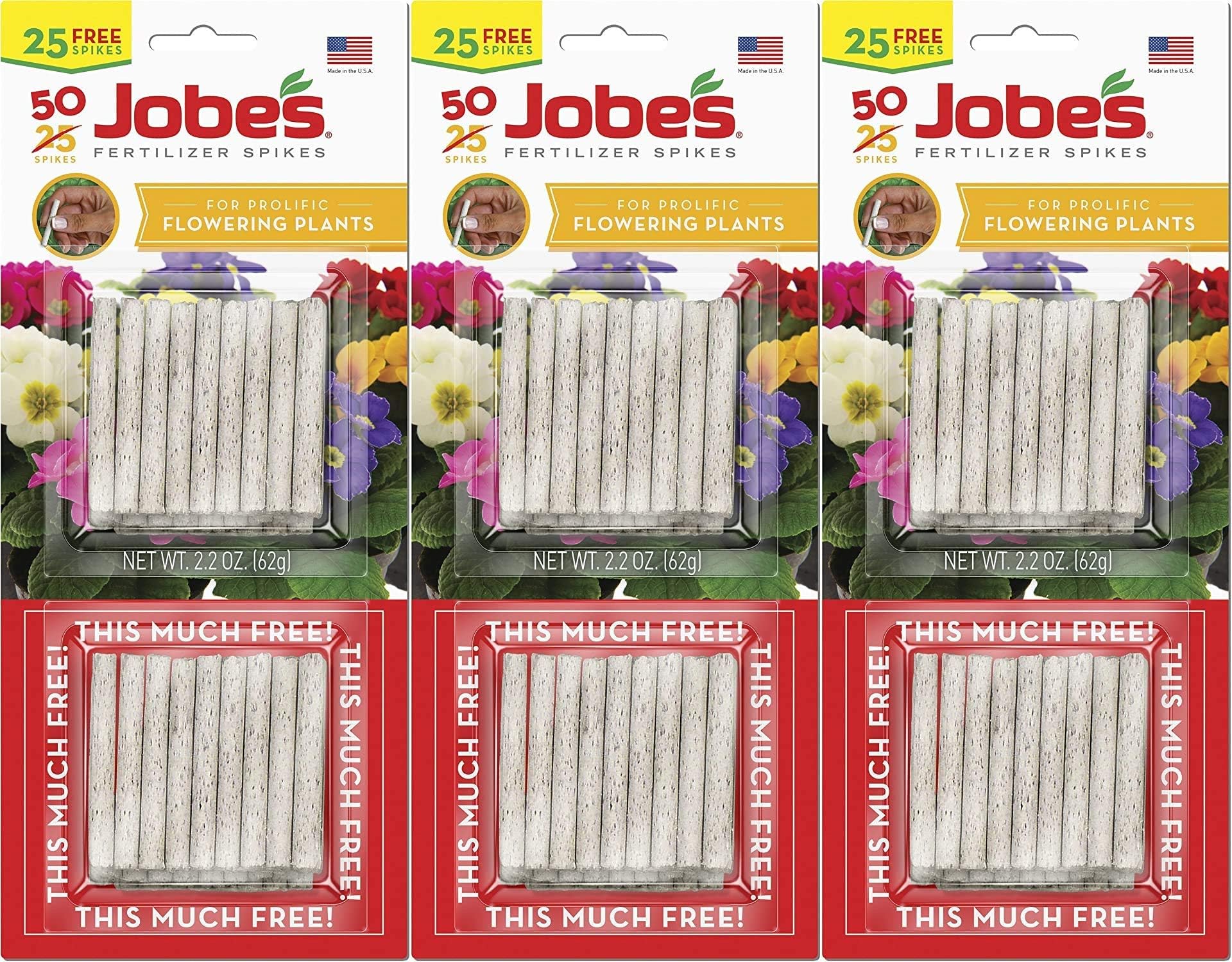 Amazon.com : Jobe's 05231T Flowering Plant Fertilizer Spikes 10-10-4, 3 ...