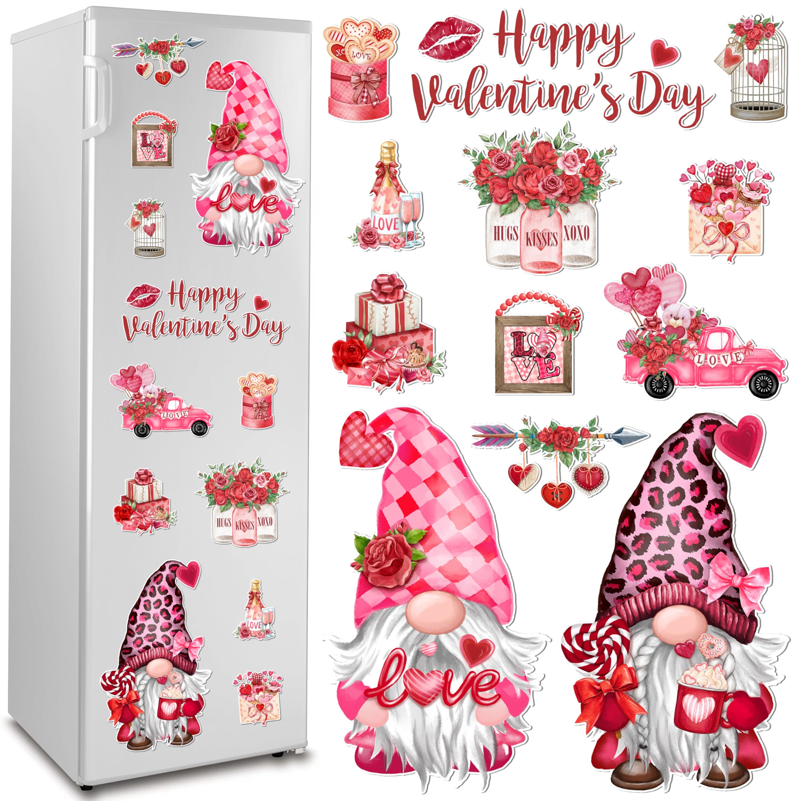 Amazon.com: Valentine's Day Refrigerator Magnets Decoration 12Pcs ...