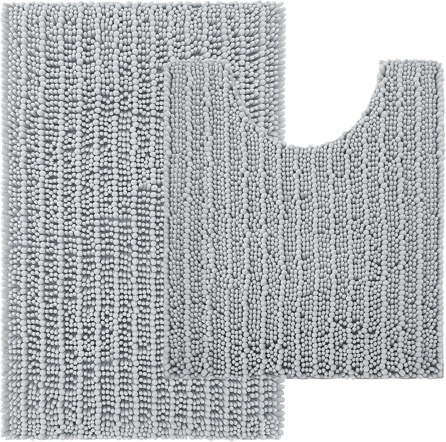 Amazon.com: Arotive Chenille Bathroom Rugs and Toilet Rugs U-Shaped ...