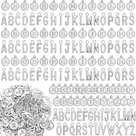 Amazon.com: WOCRAFT 130Pcs ABC Letter Alphabet Mini A-Z Letter Charms ...