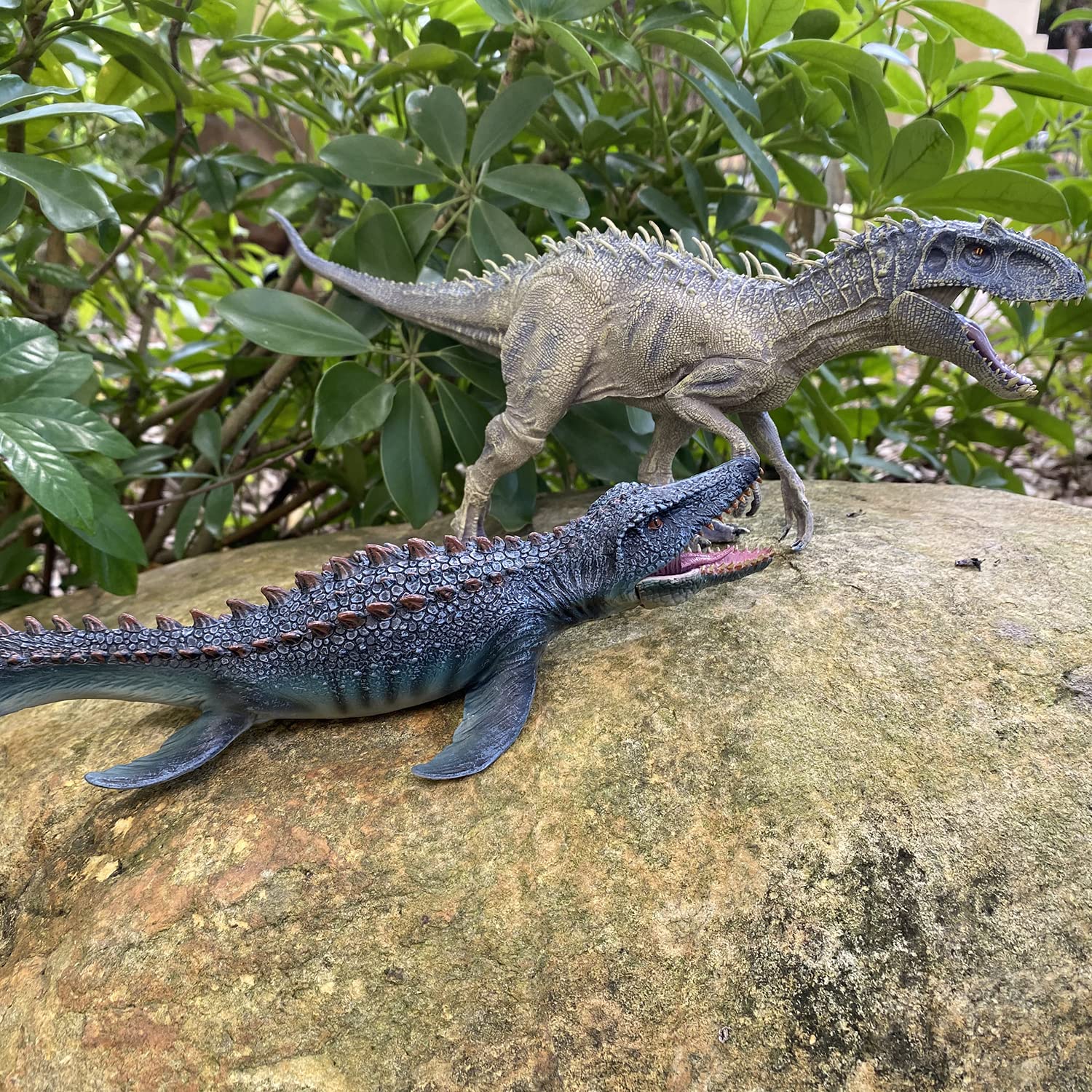 Buy EOIVSH Large Dinosaur Toys Mosasaurus & Indominus Tyrannosaurus Rex ...