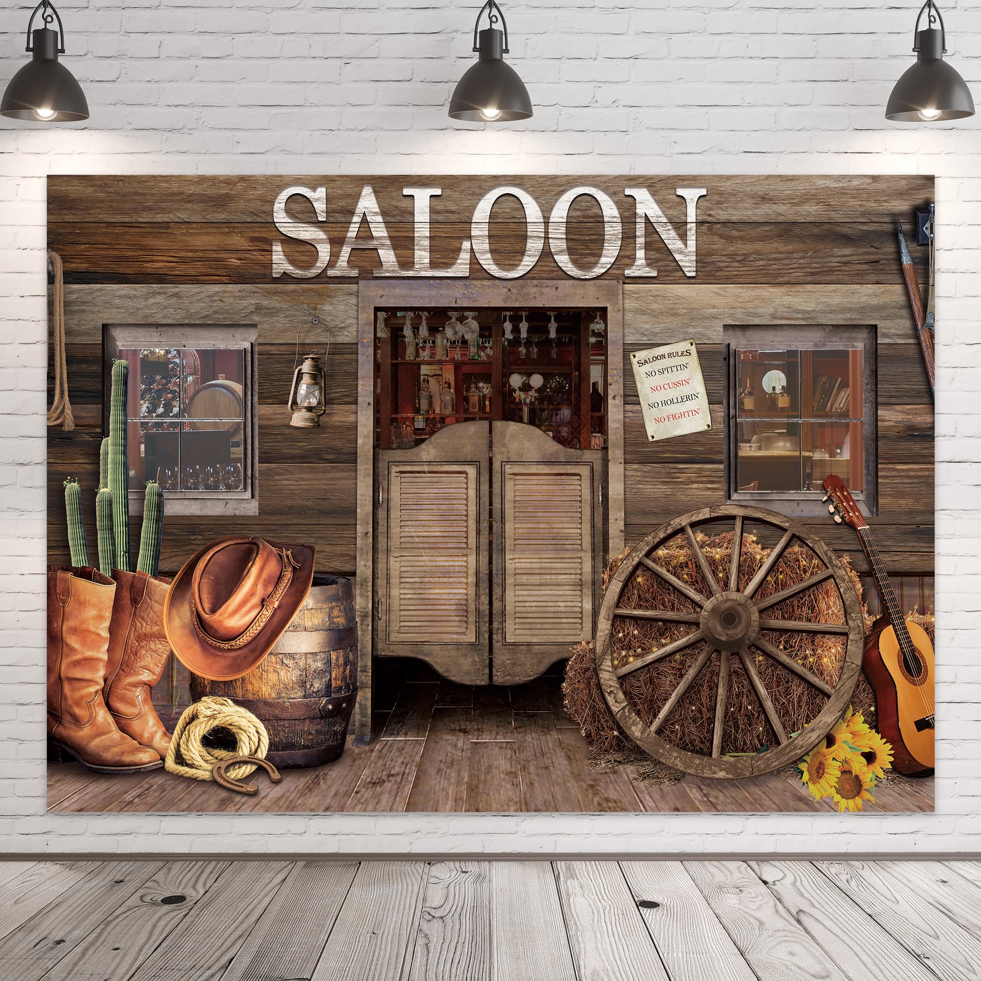 Western Photography Backdrops Western Cowboy Barn Farm Birthday